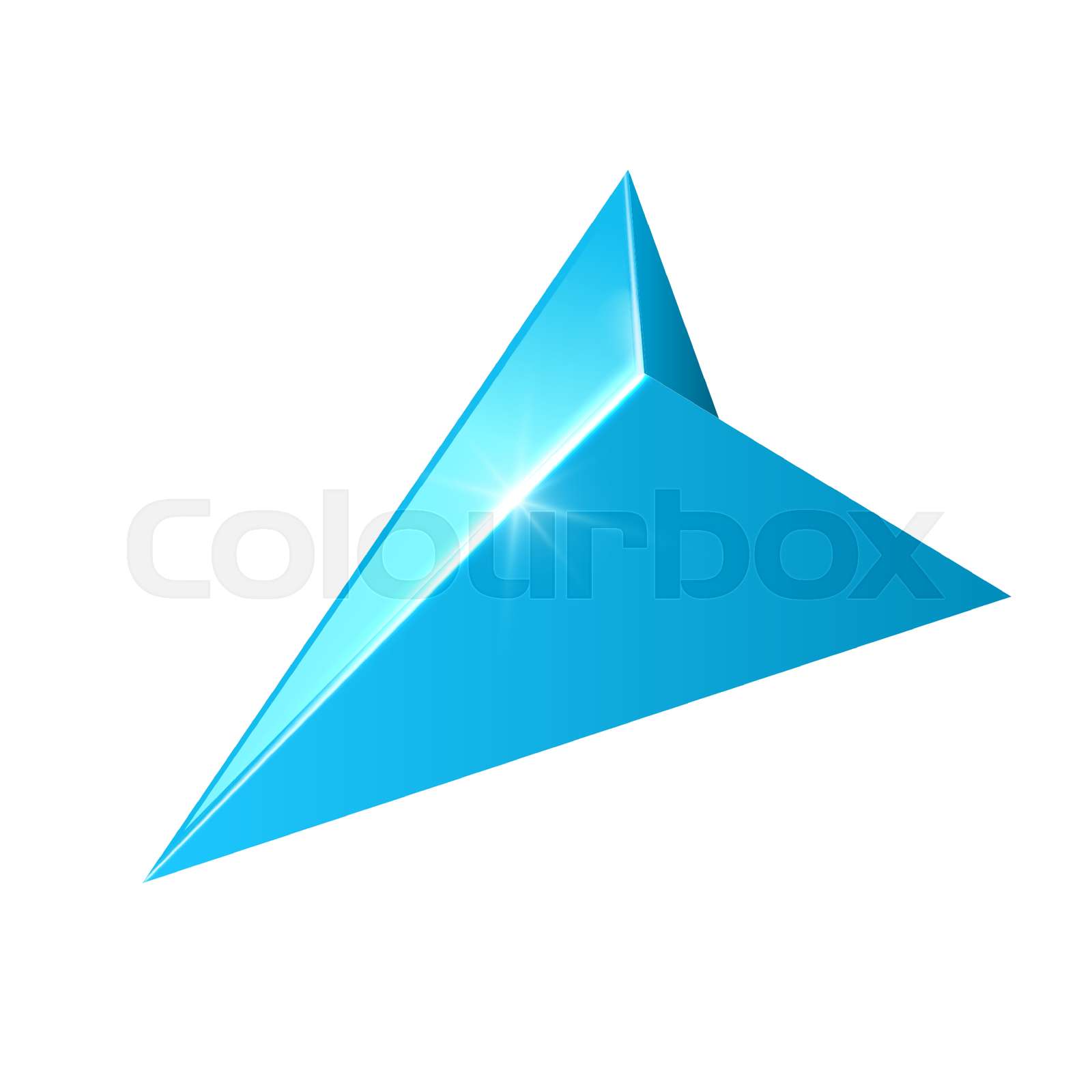 Blue glossy crystal navigation 3d Gps arrow | Stock vector | Colourbox