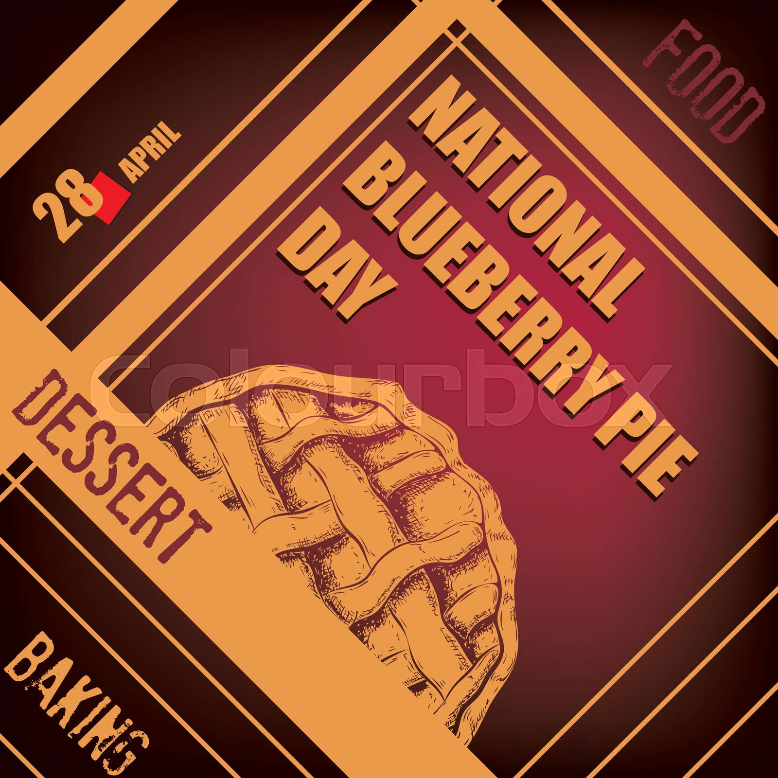 National Blueberry Pie Day | Stock vector | Colourbox