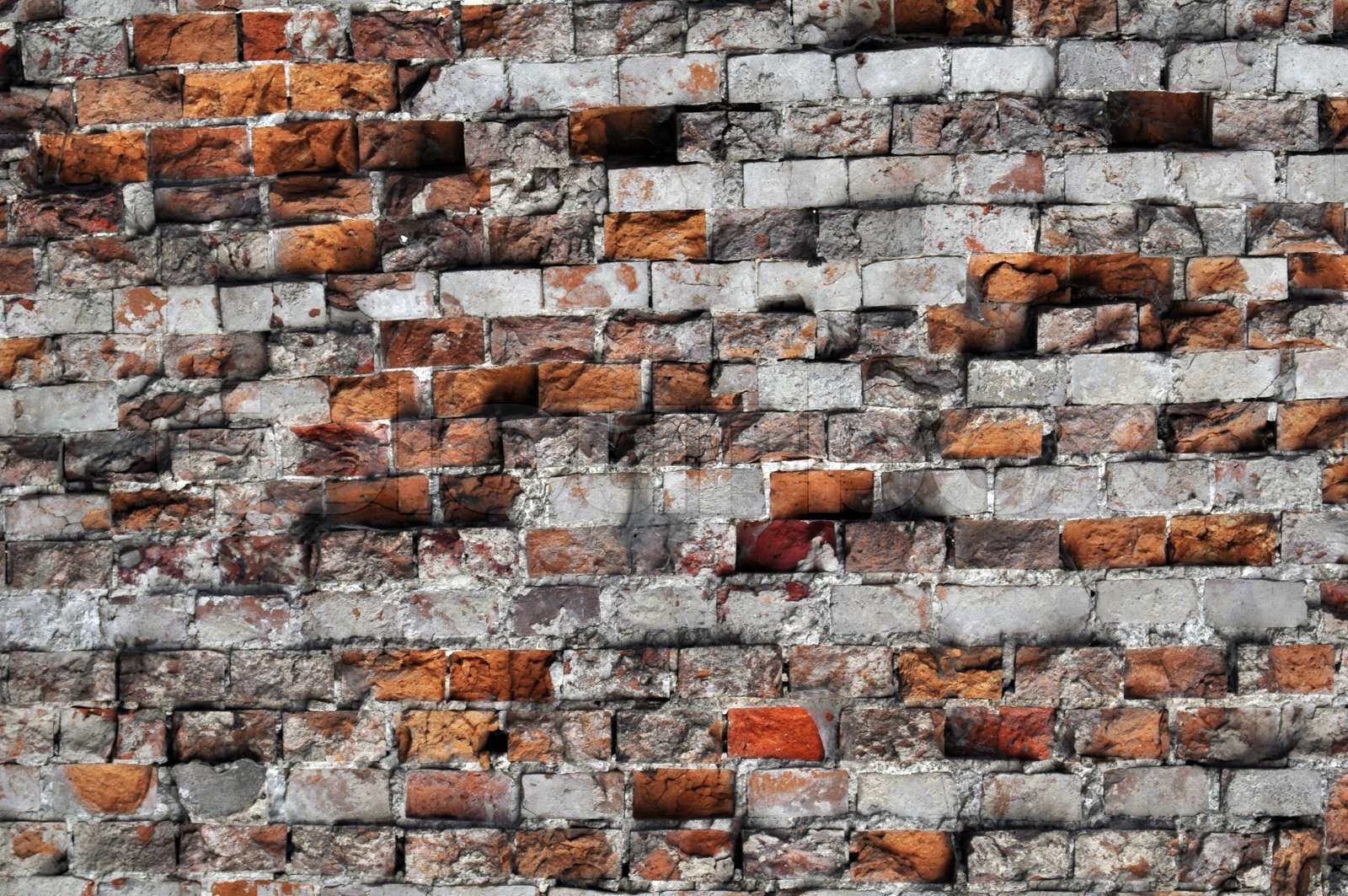 White-red brick wall | Stock image | Colourbox