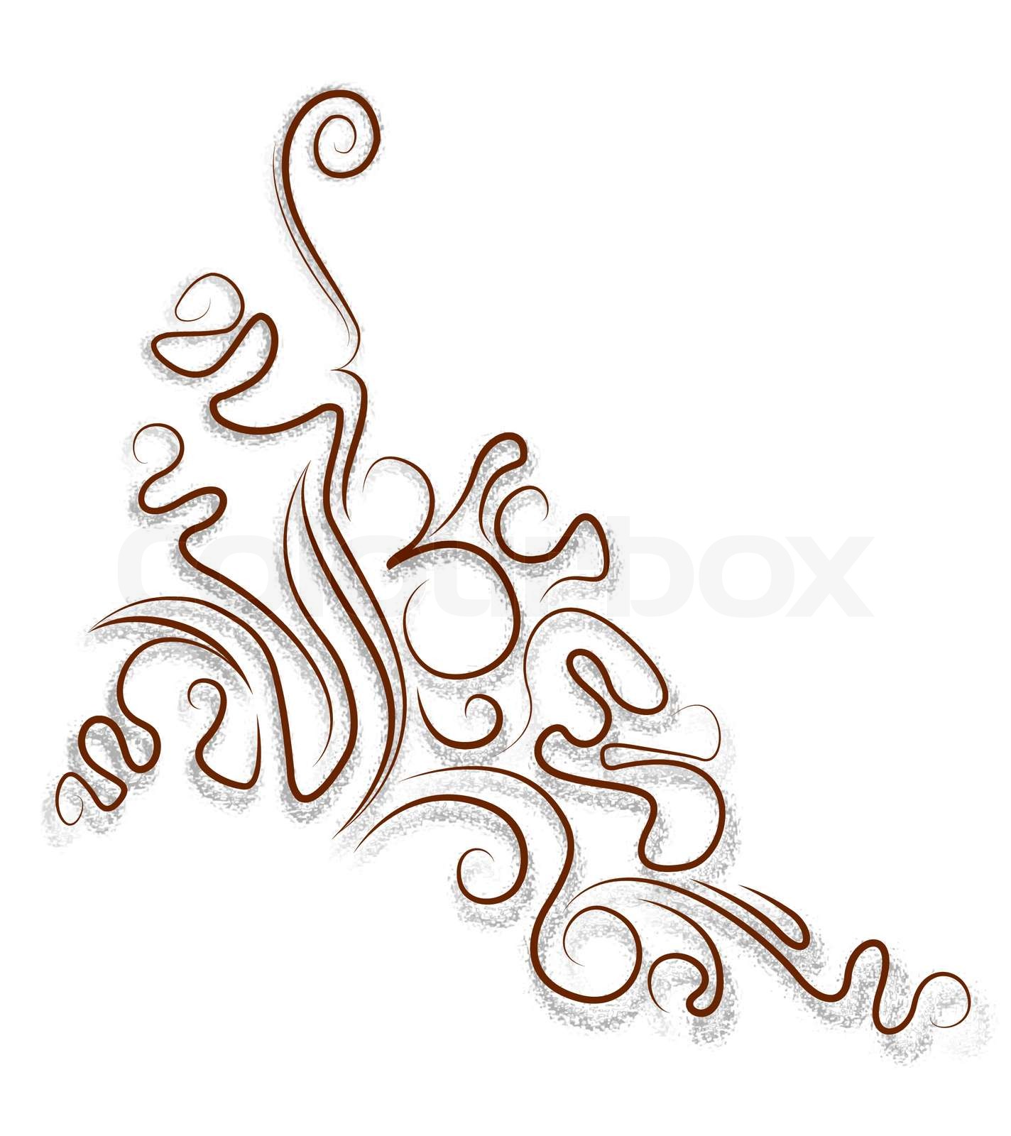 Decorative corner with shadow | Stock vector | Colourbox