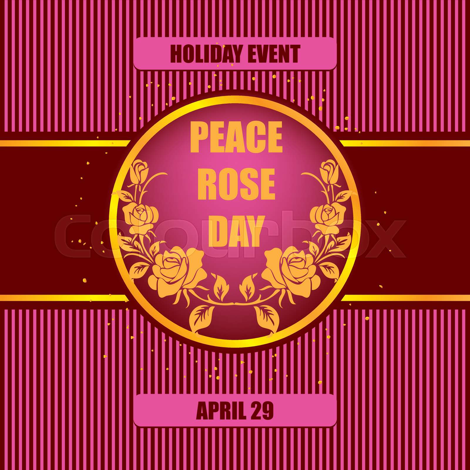 Peace Rose Day | Stock vector | Colourbox