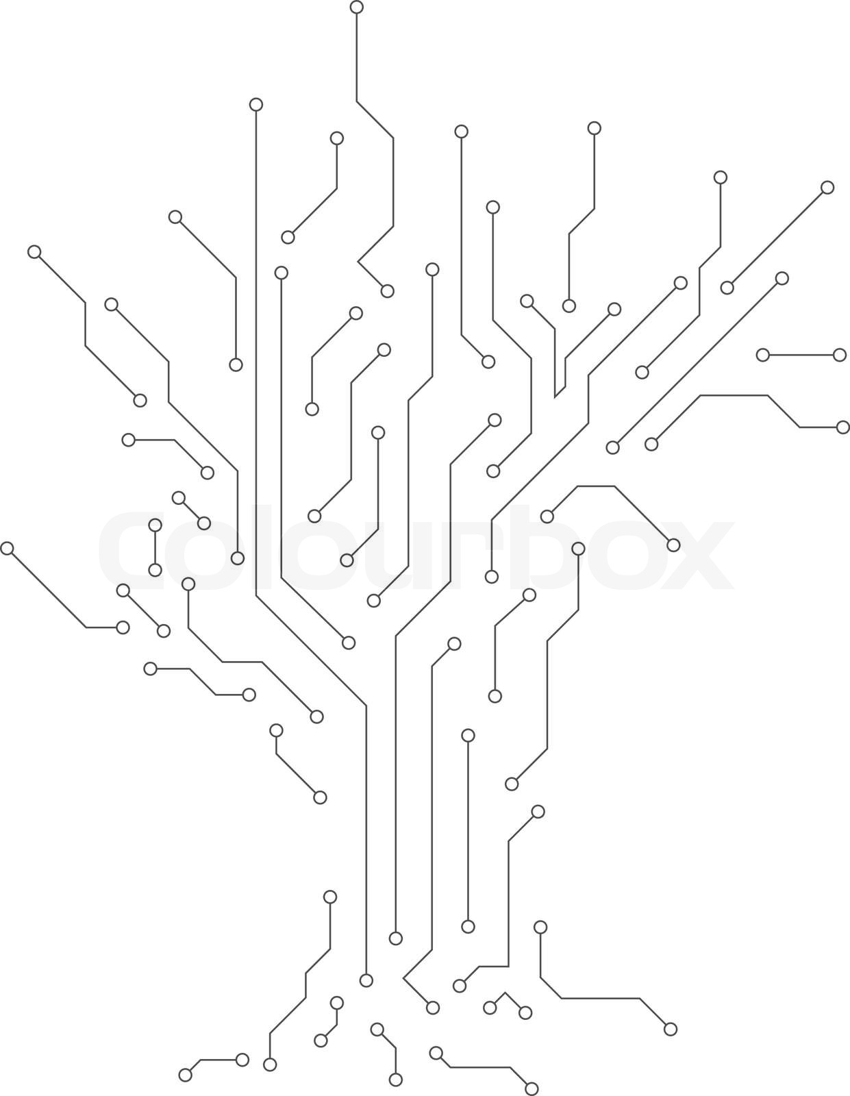 Background in PCB-layout style | Stock vector | Colourbox