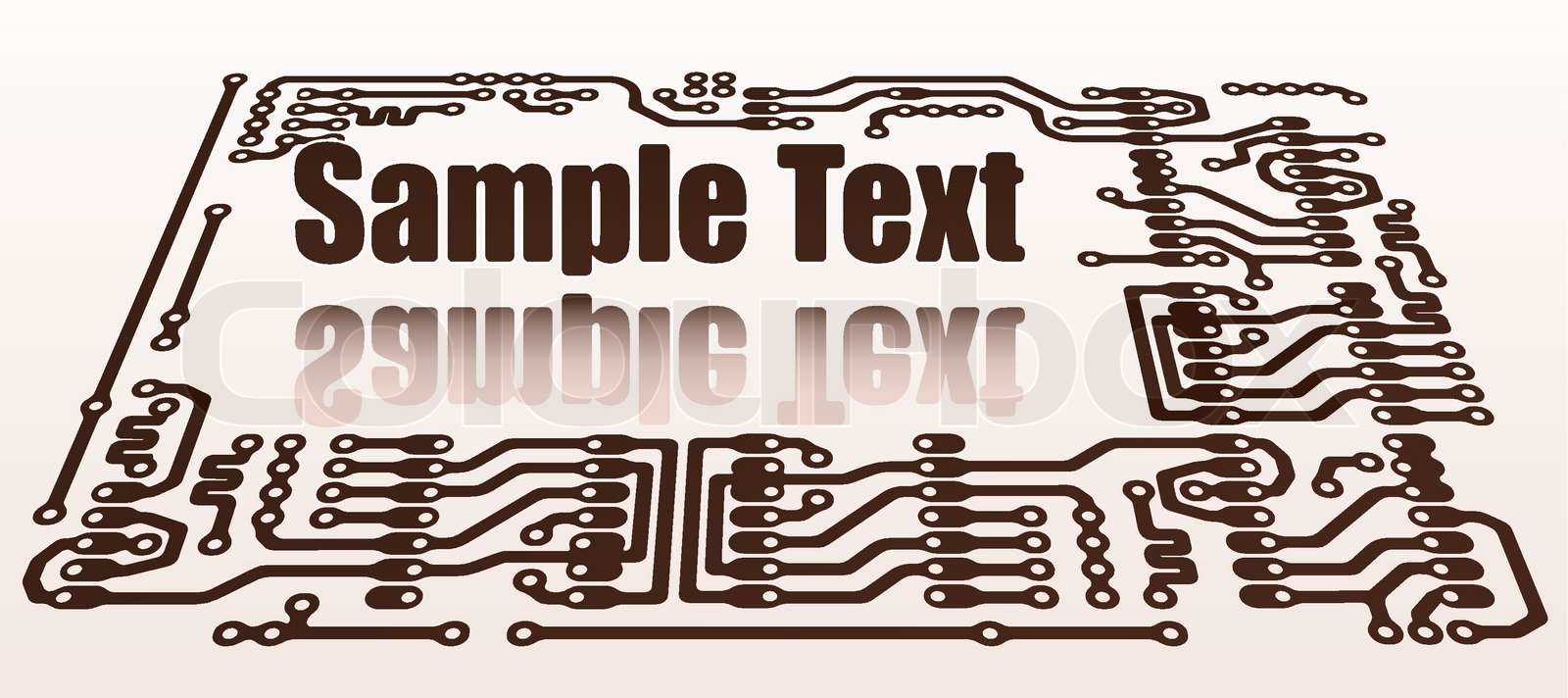 Background in PCB-layout style | Stock vector | Colourbox