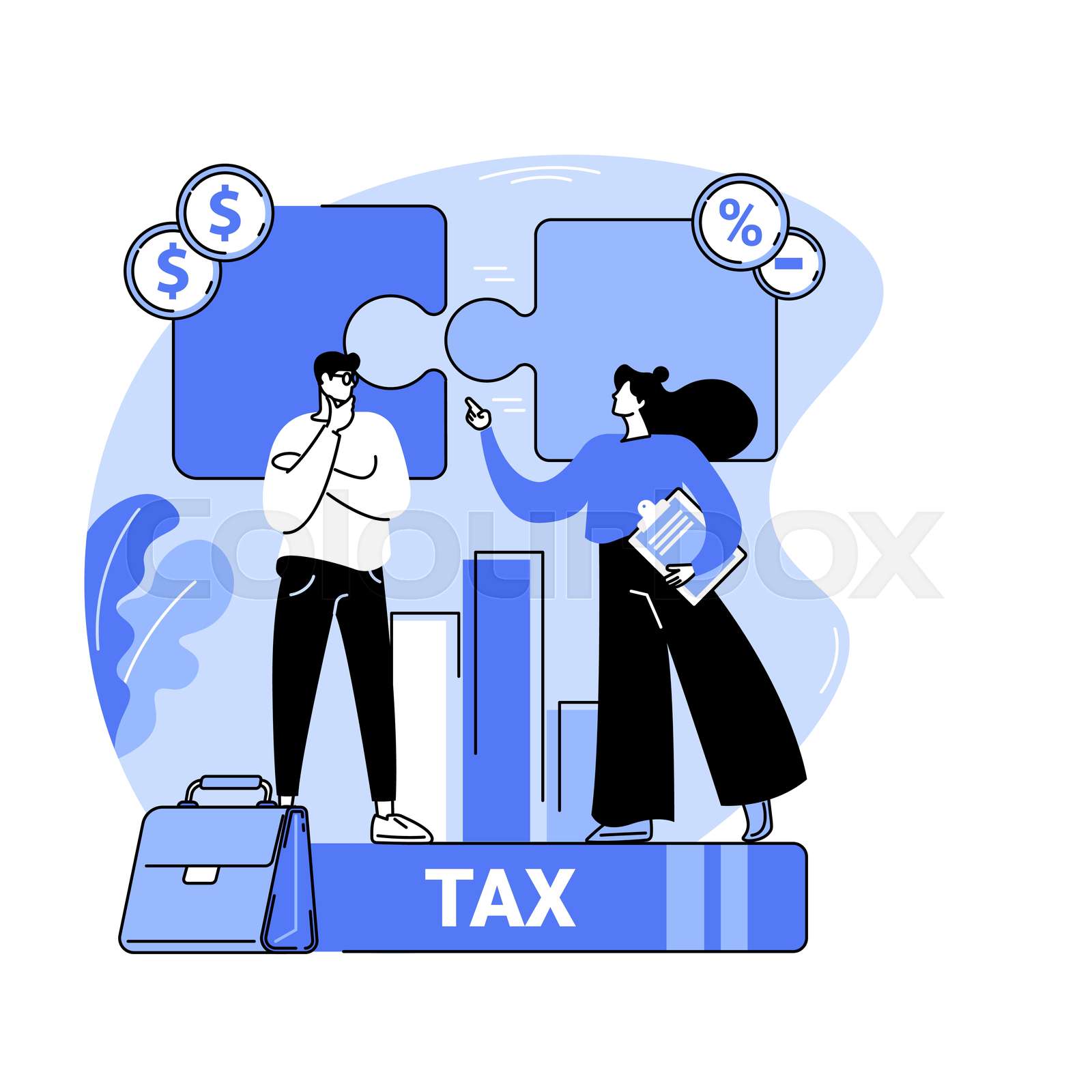 Tax consultant isolated cartoon vector illustrations. | Stock vector ...