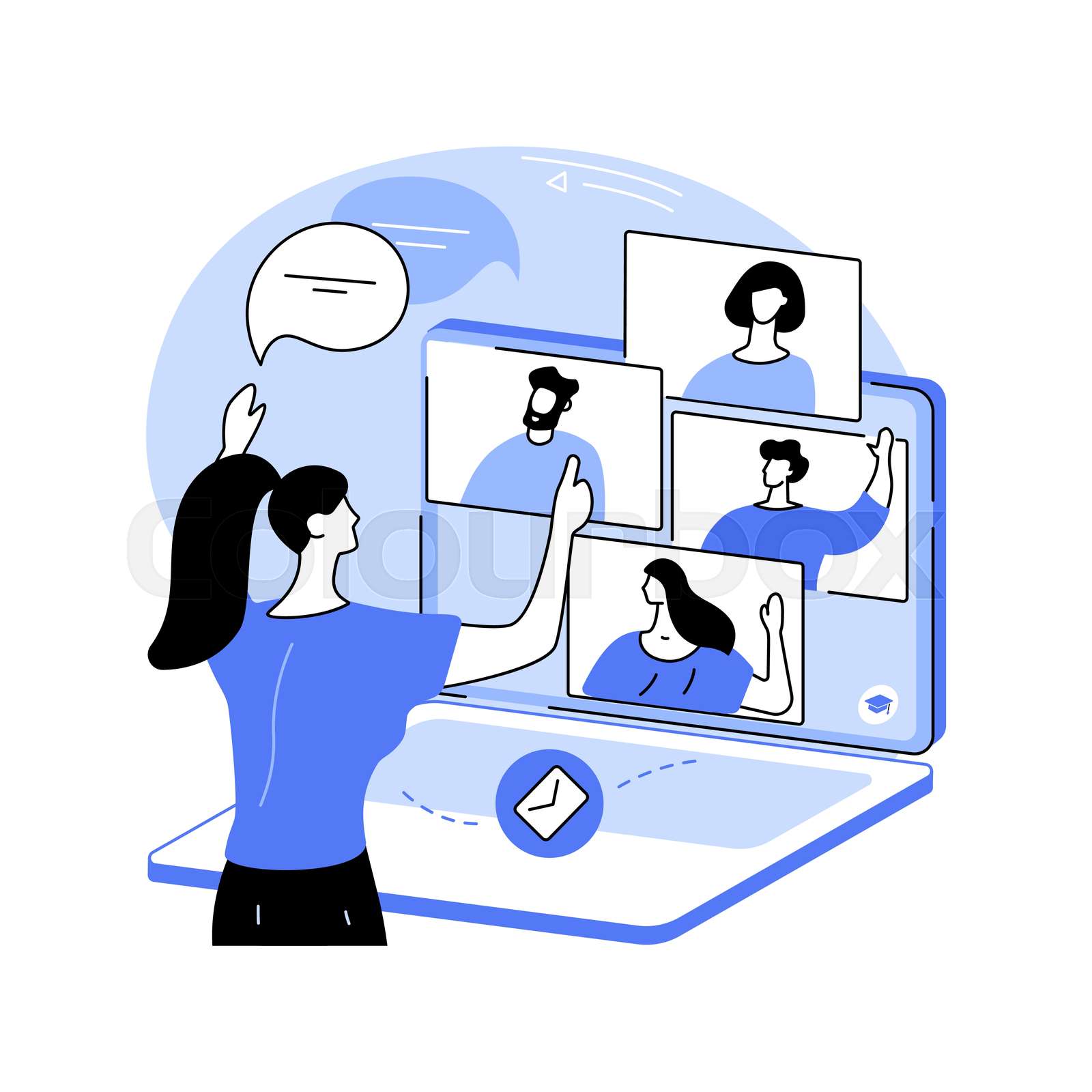 Student chat isolated cartoon vector illustrations. | Stock vector ...