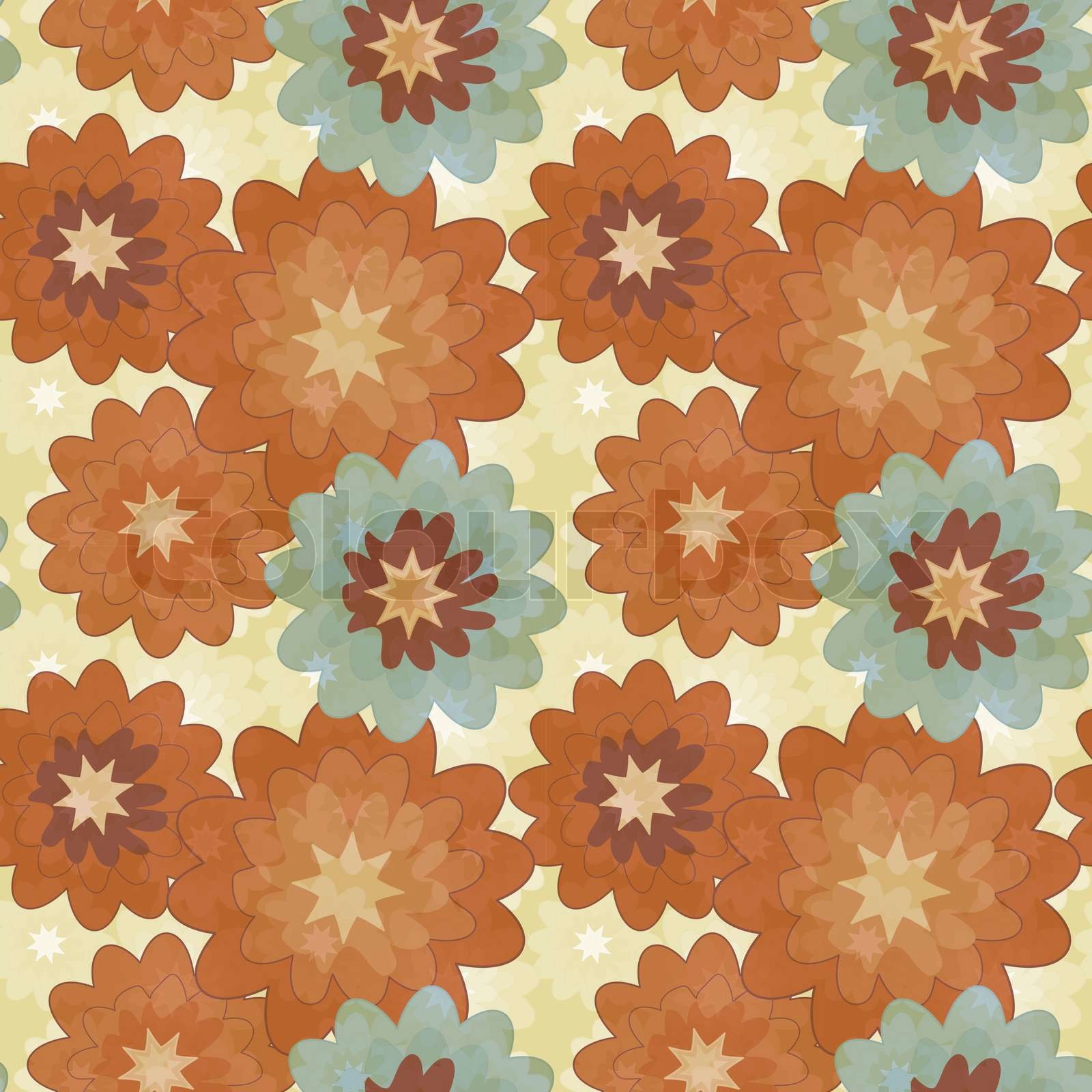 Floral seamless pattern with overlay | Stock vector | Colourbox