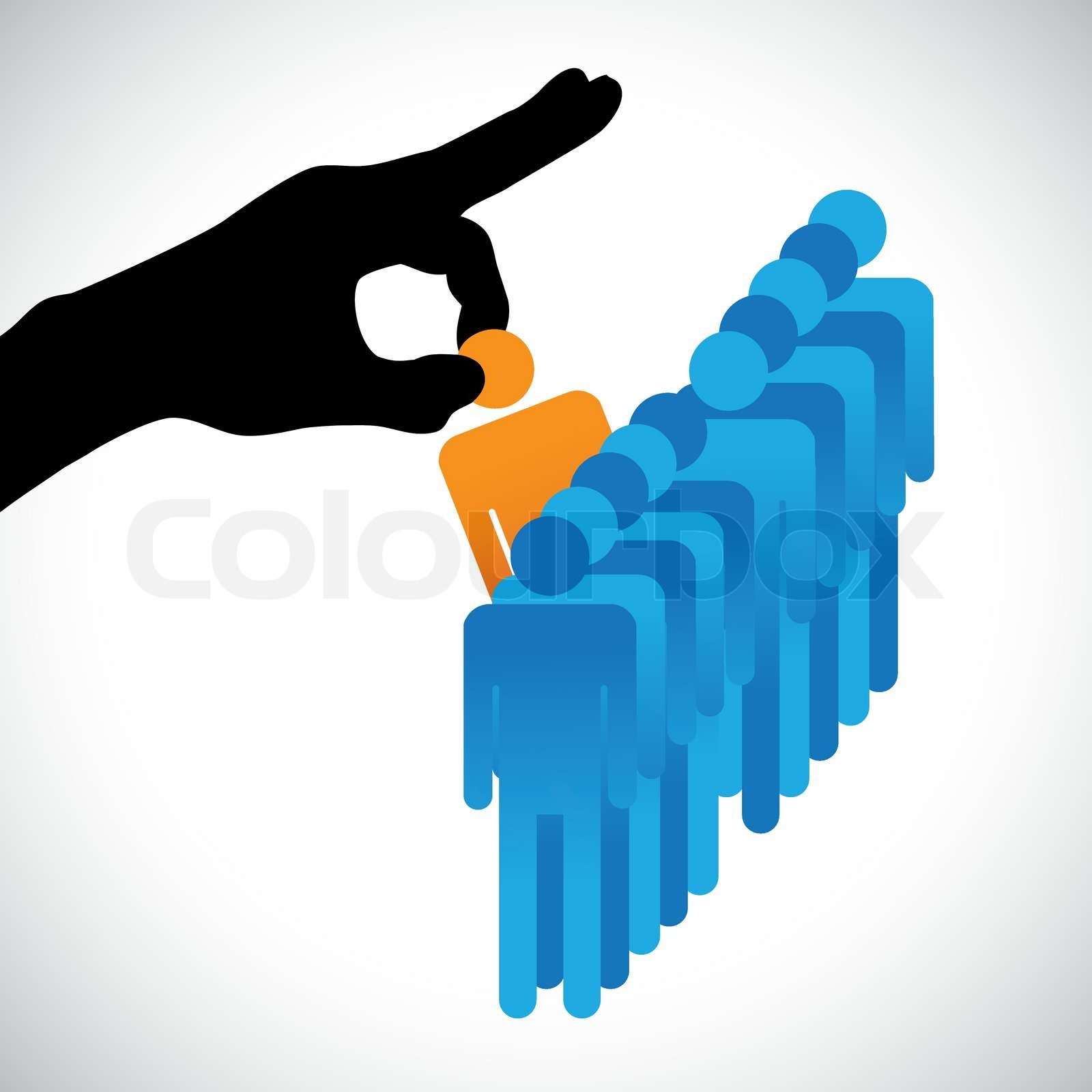 Concept illustration of choosing the best employee The graphic shows ...