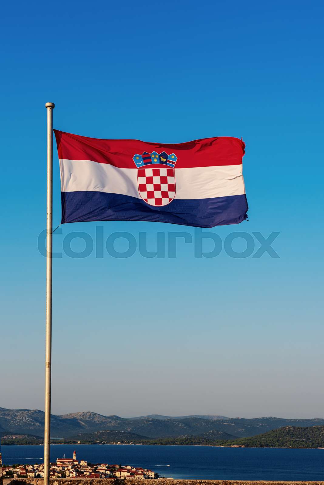 Croatia national flag | Stock image | Colourbox