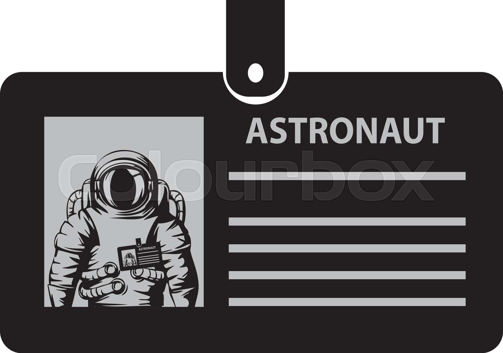 ID card Astronaut | Stock vector | Colourbox