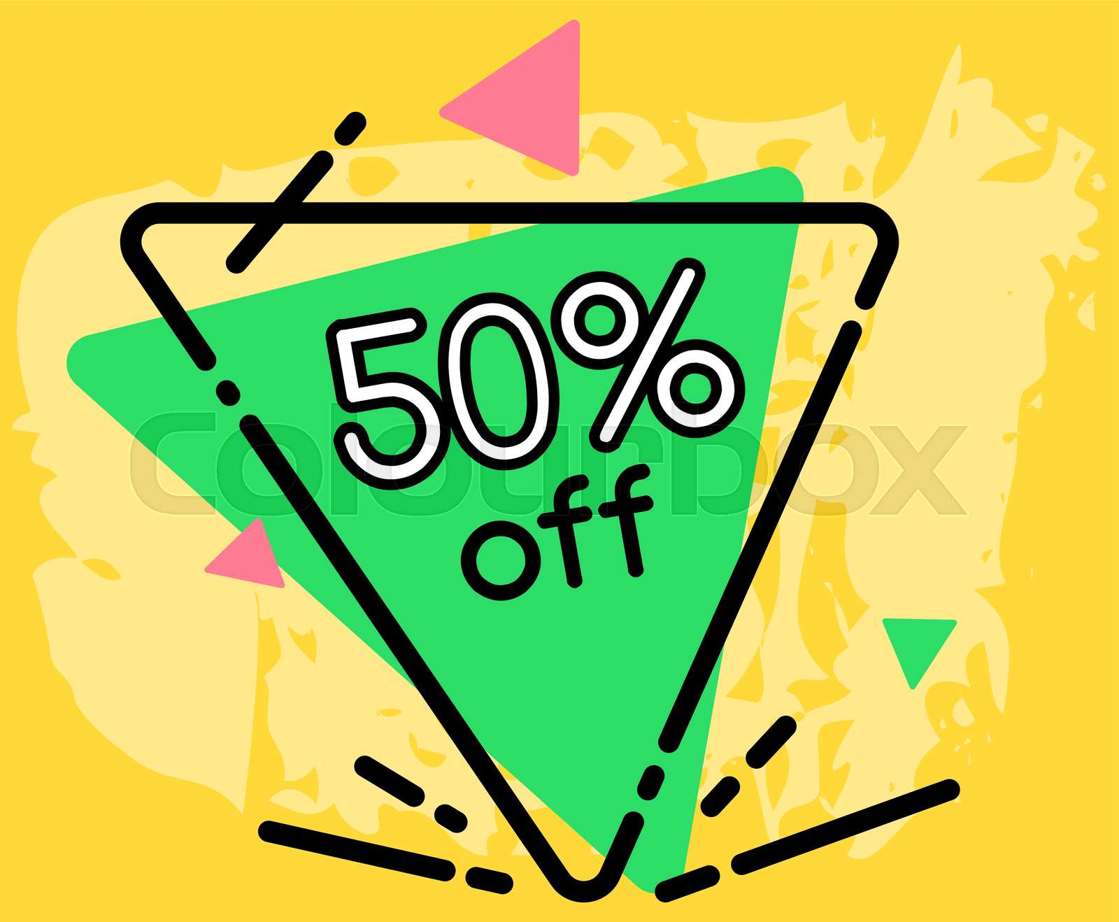 salg, plakat, gul | Stock vektor | Colourbox