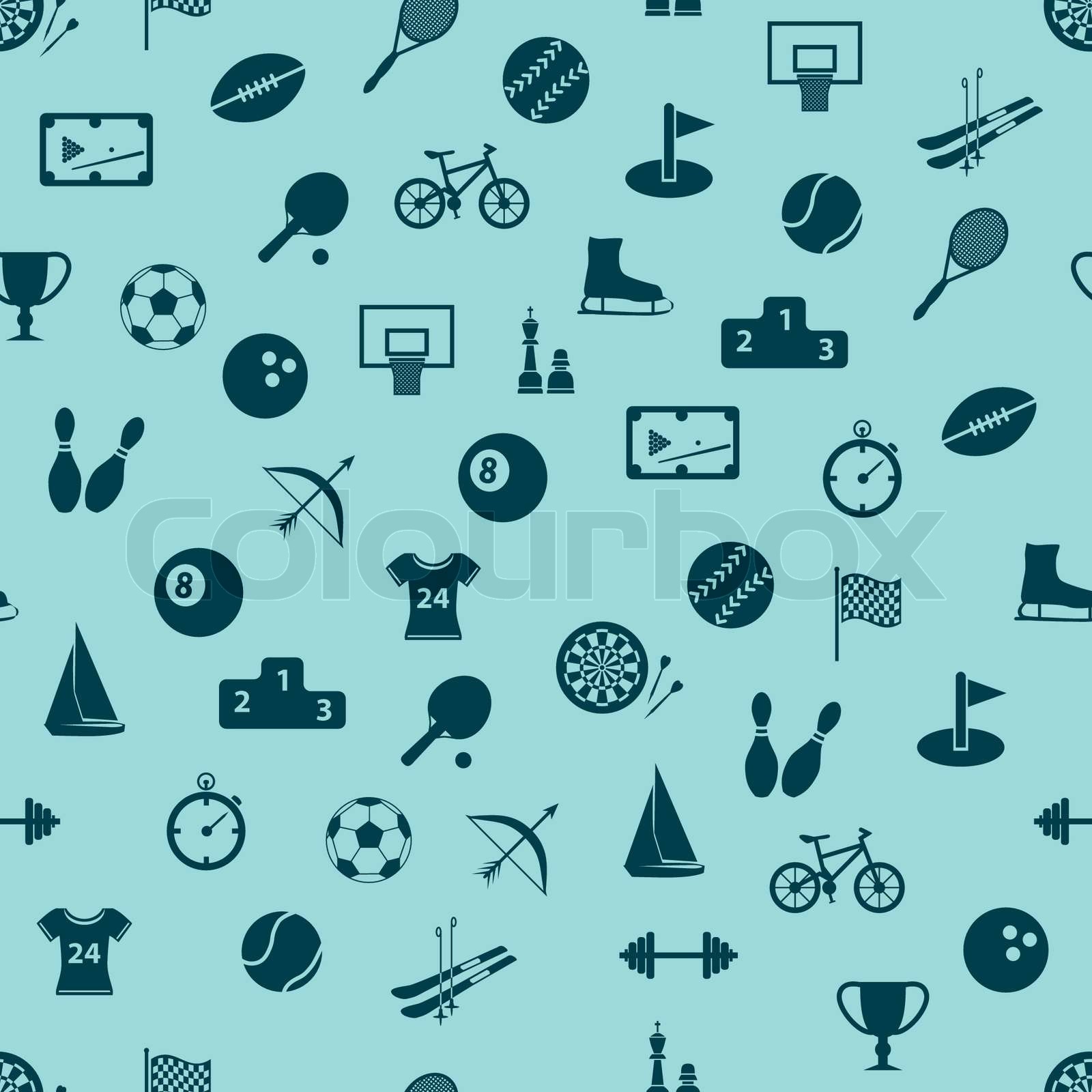 seamless sport pattern | Stock vector | Colourbox