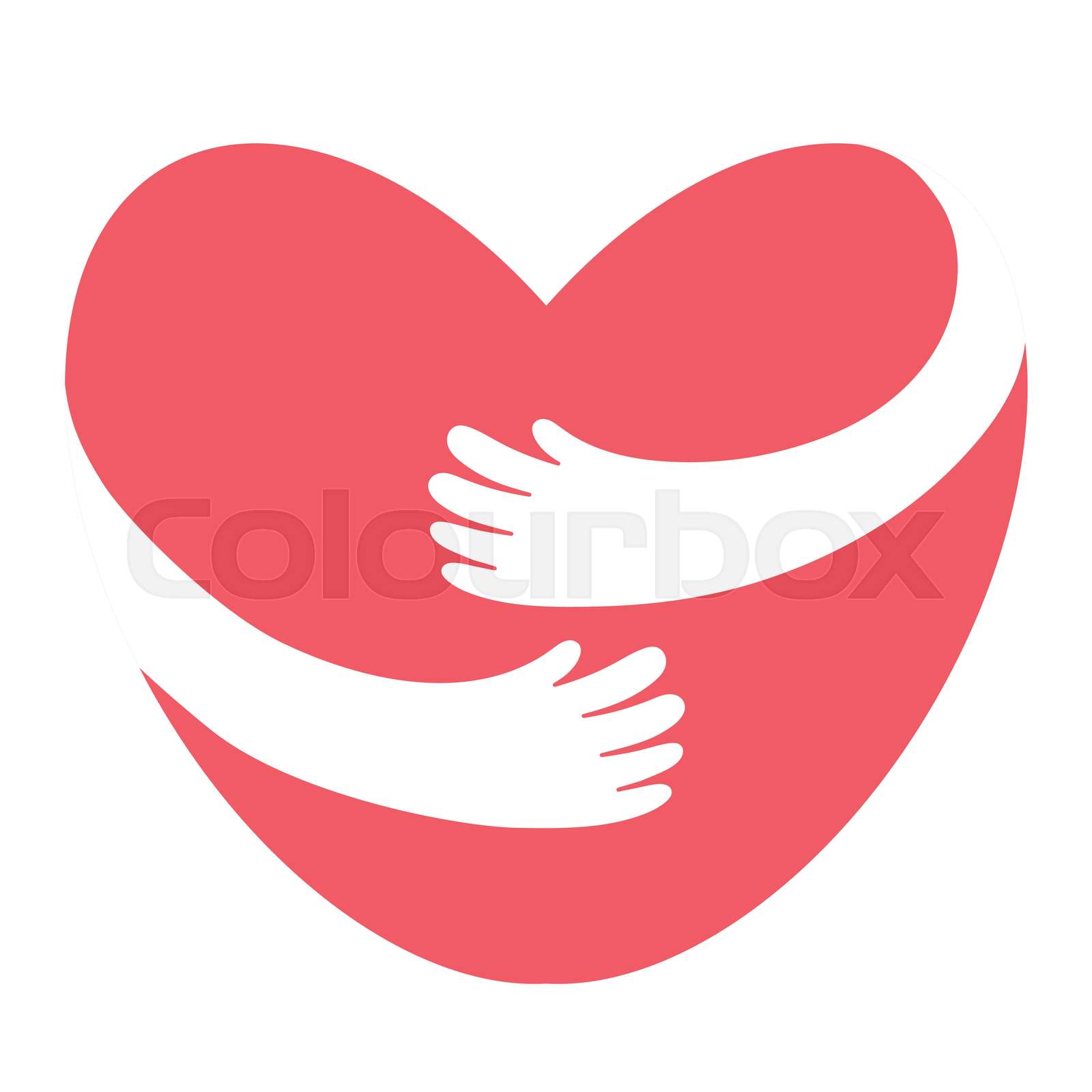 Heart and hug logo | Stock vector | Colourbox