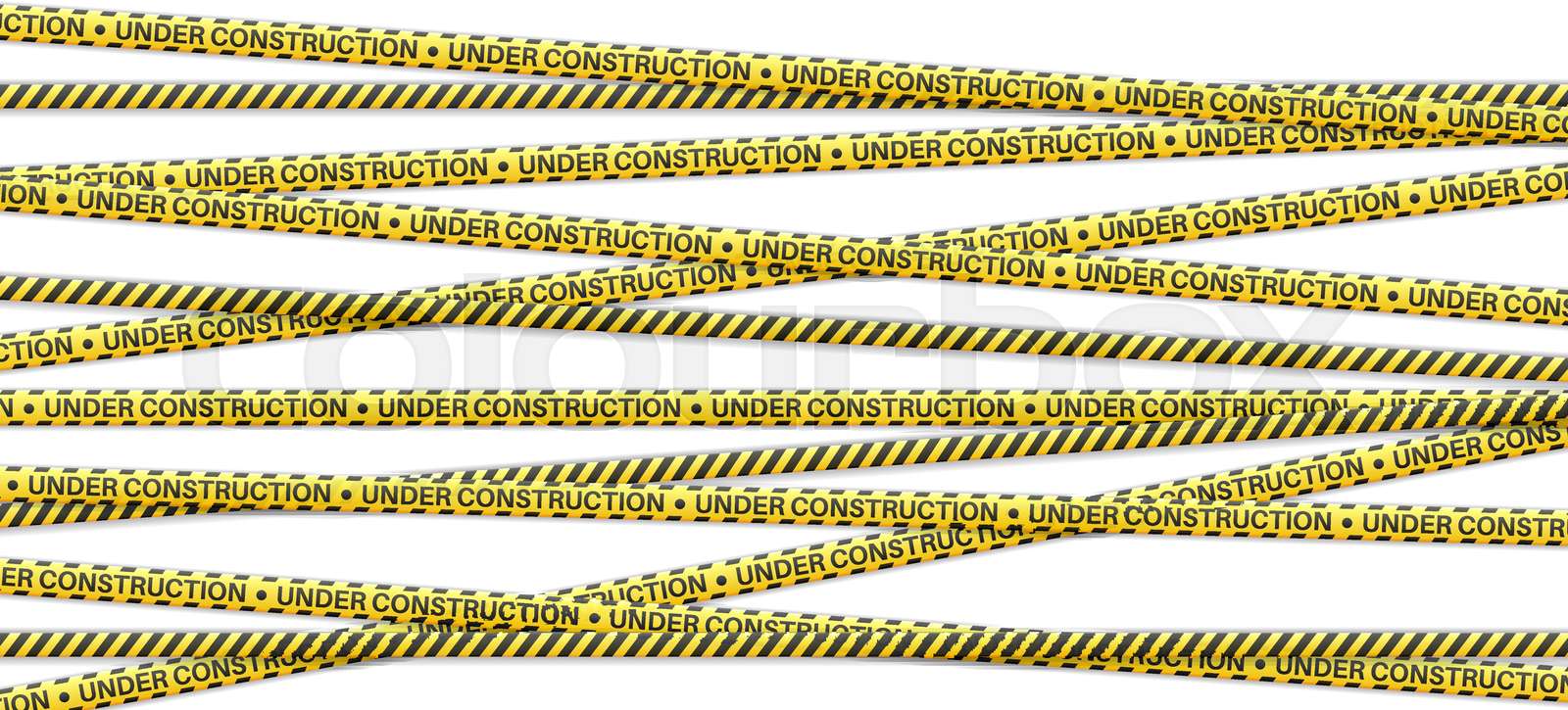 Under construction tape | Stock vector | Colourbox