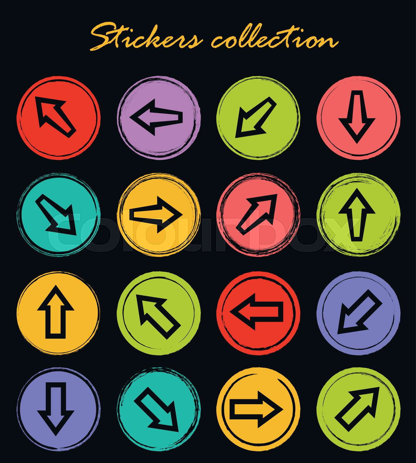 Arrows icons set | Stock vector | Colourbox