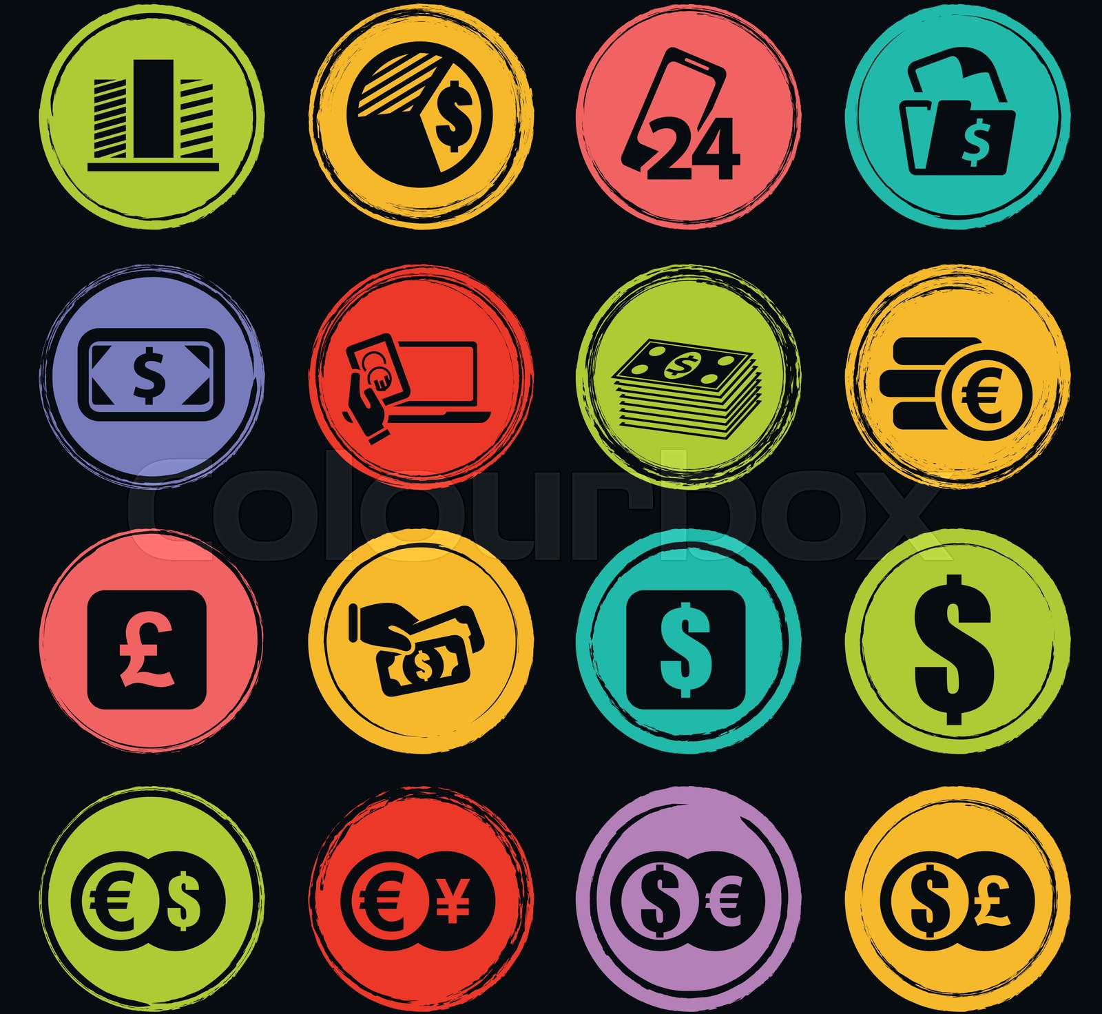 Currency exchange icons set | Stock vector | Colourbox