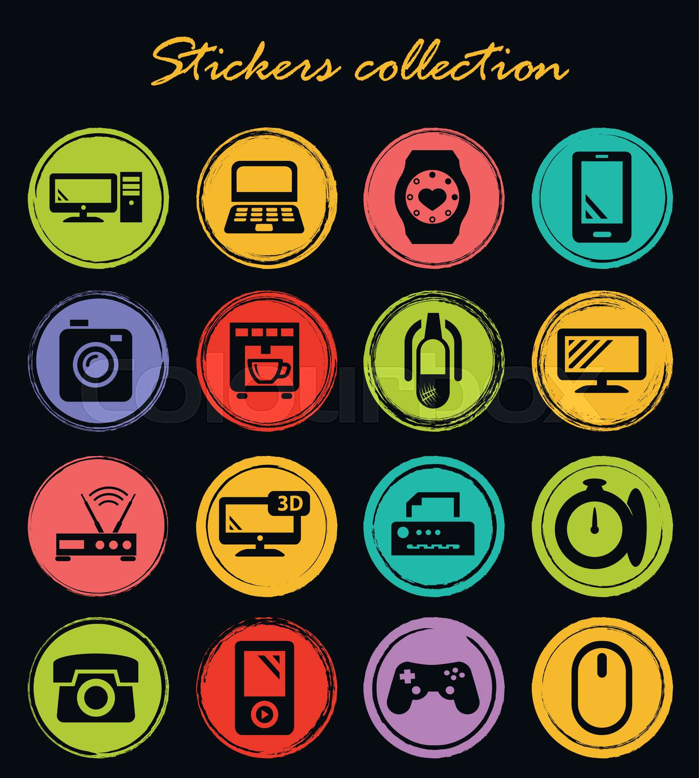 Devices icons set | Stock vector | Colourbox