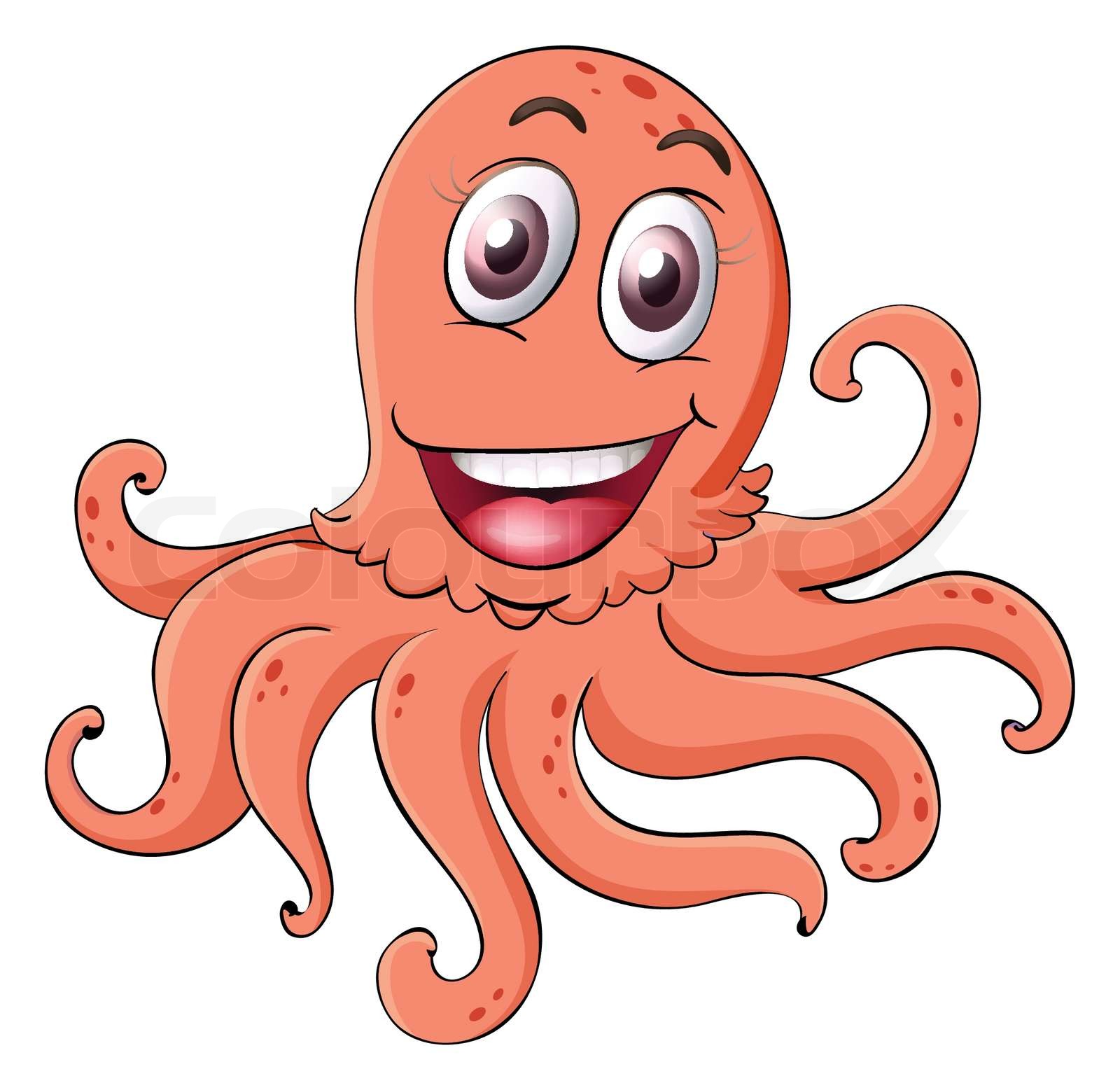 oktopus, niedlich, cartoon | Stock-Vektor | Colourbox