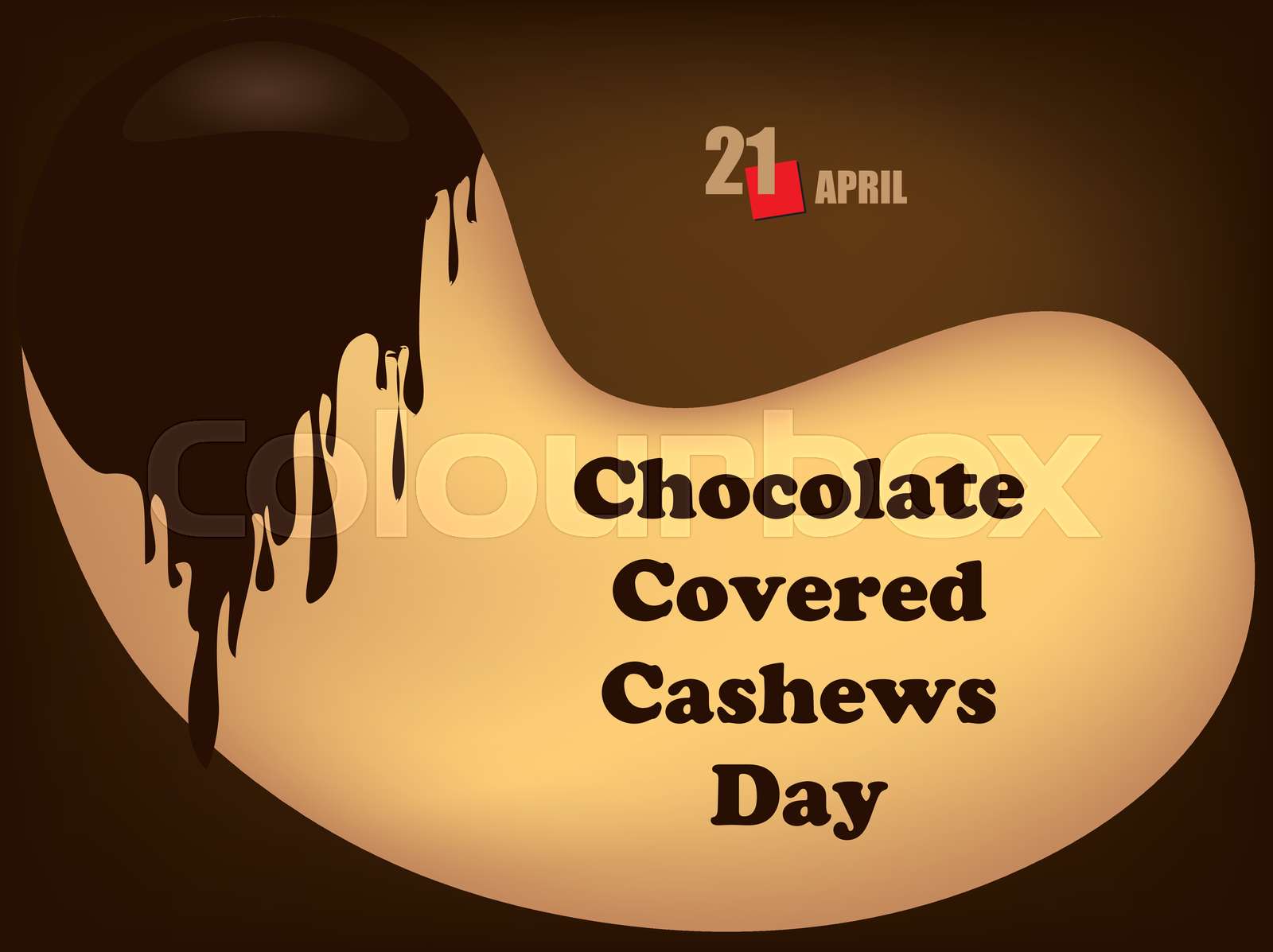 Chocolate Covered Cashews Day | Stock vector | Colourbox