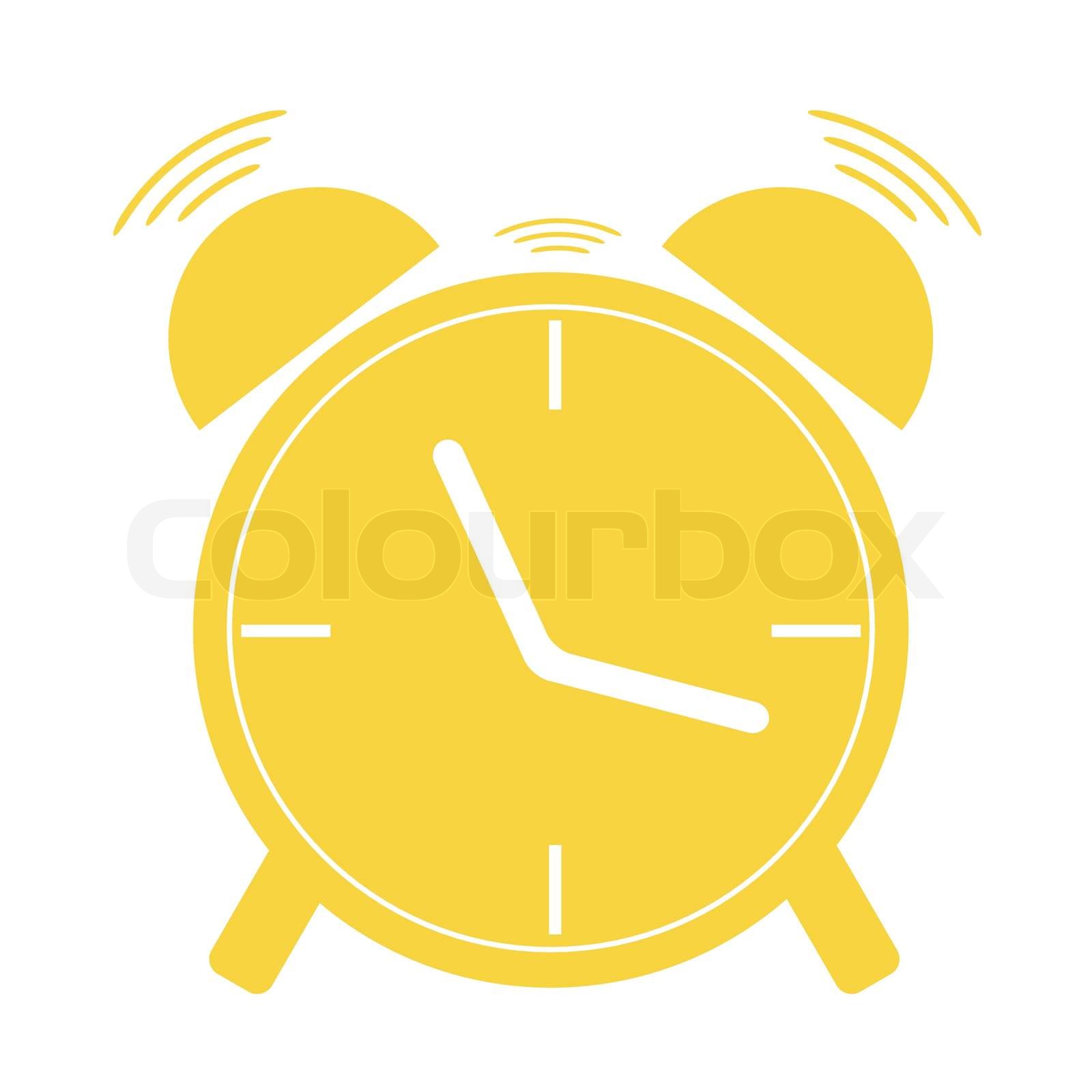 Wake up icon in yellow | Stock vector | Colourbox