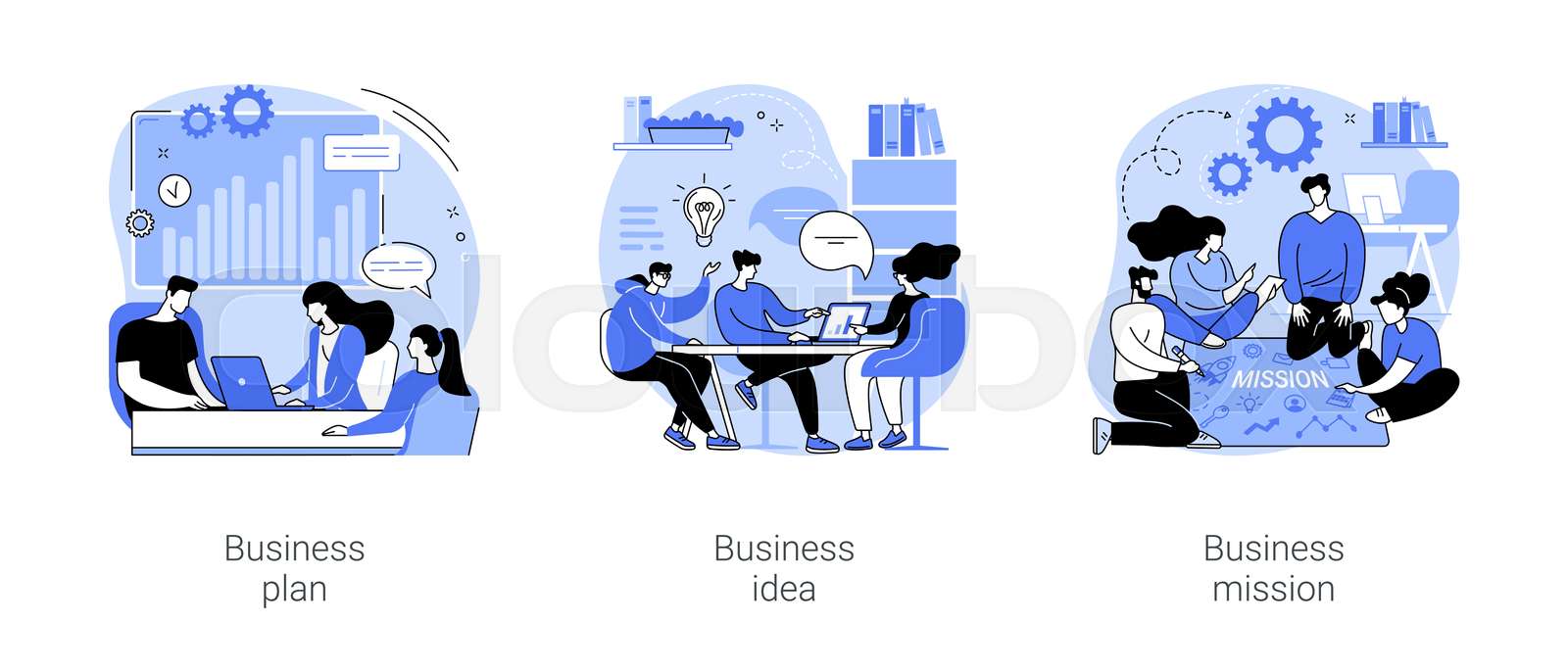 Business development isolated cartoon vector illustrations se | Stock ...