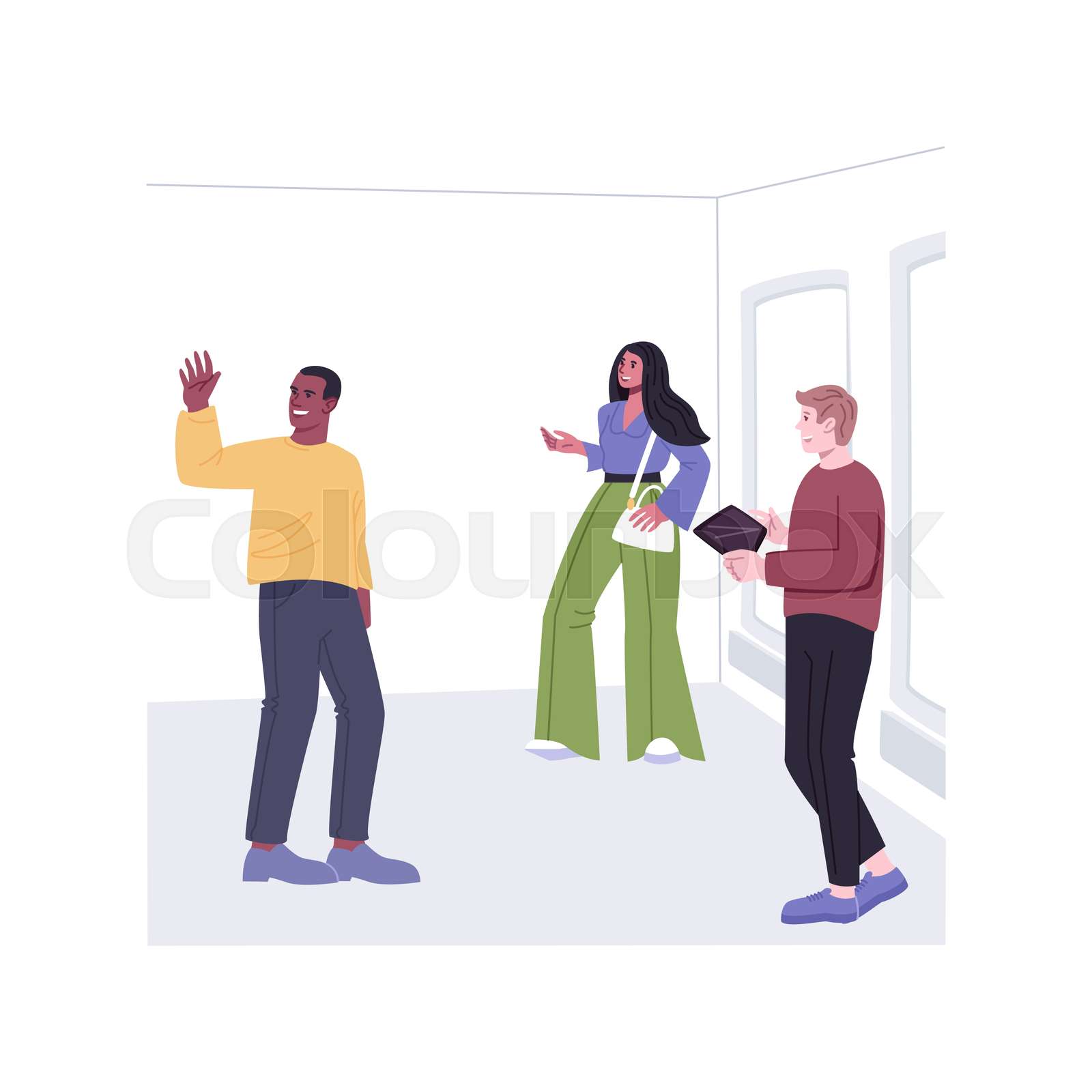 Searching for office isolated cartoon vector illustrations. | Stock ...