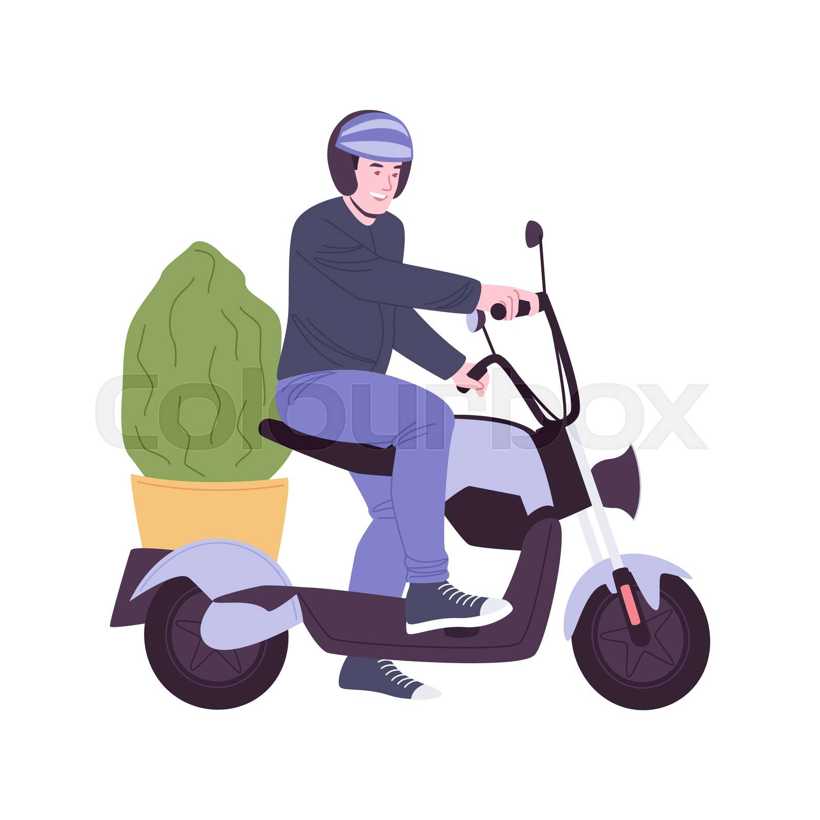 Electric motorcycle isolated cartoon vector illustrations. | Stock ...
