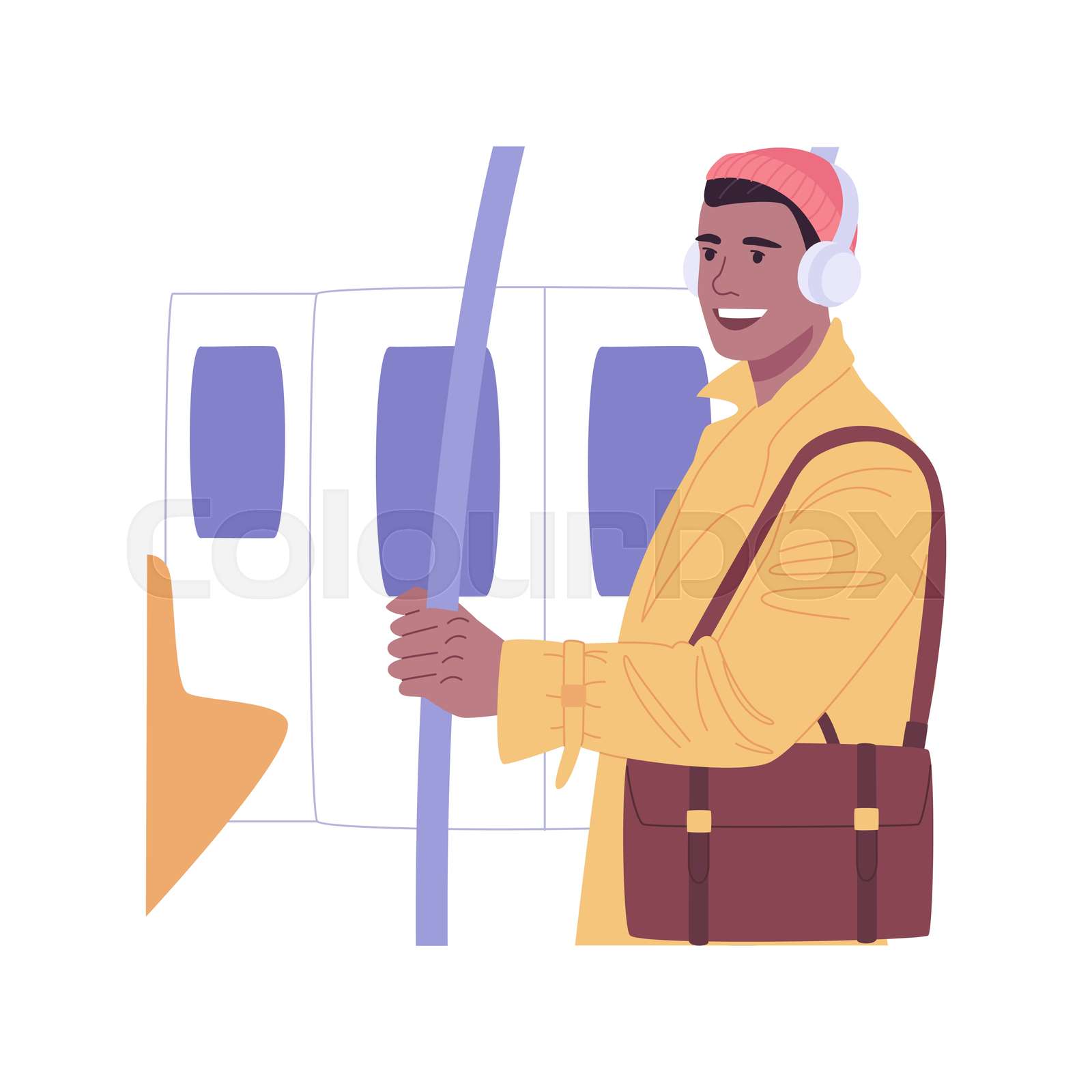 Enjoying the way isolated cartoon vector illustrations. | Stock vector ...