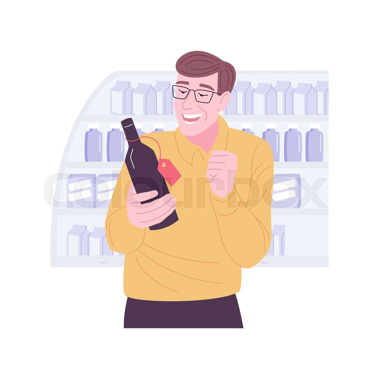 Happy with discount isolated cartoon vector illustrations. | Stock ...