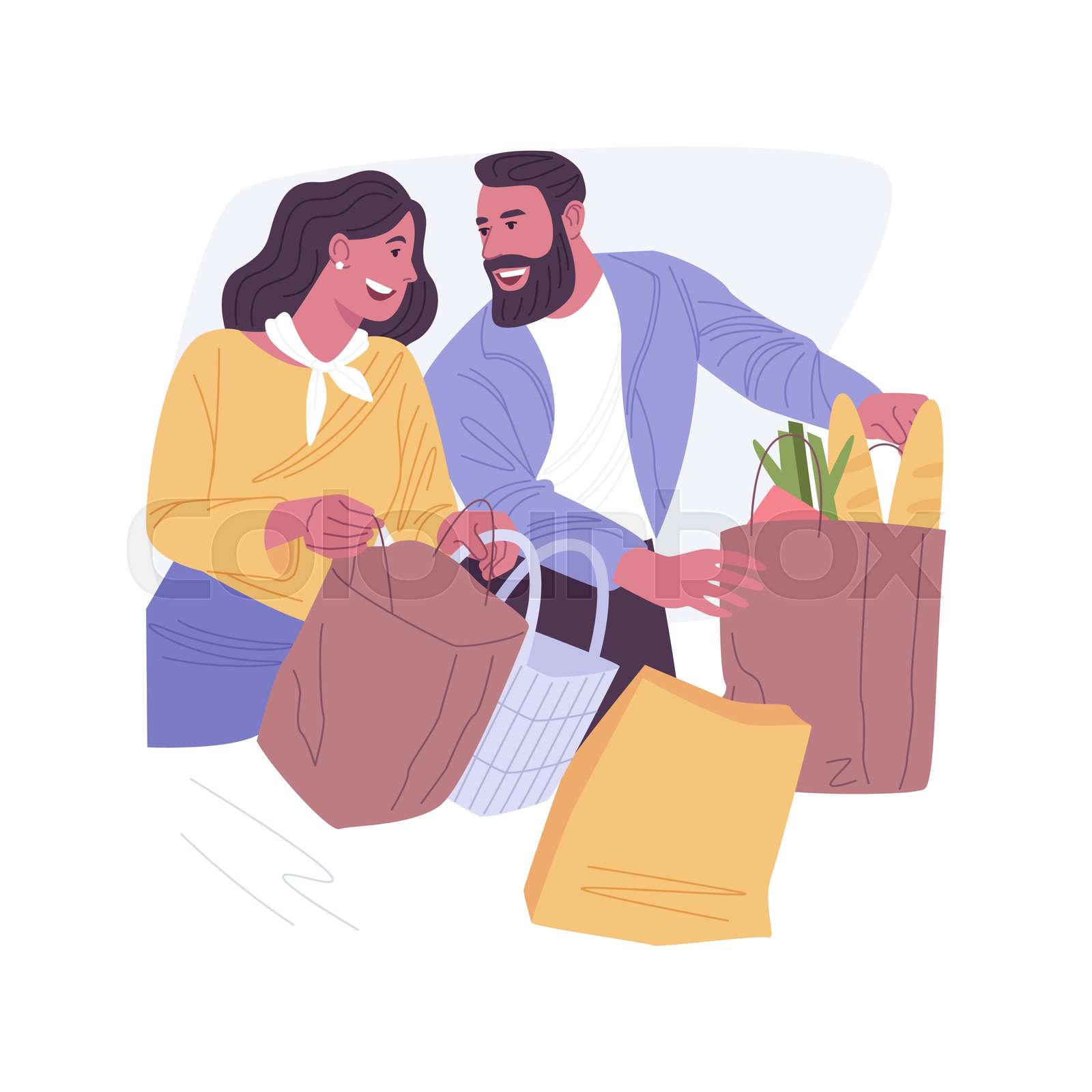 Eco-friendly packaging isolated cartoon vector illustrations. | Stock ...