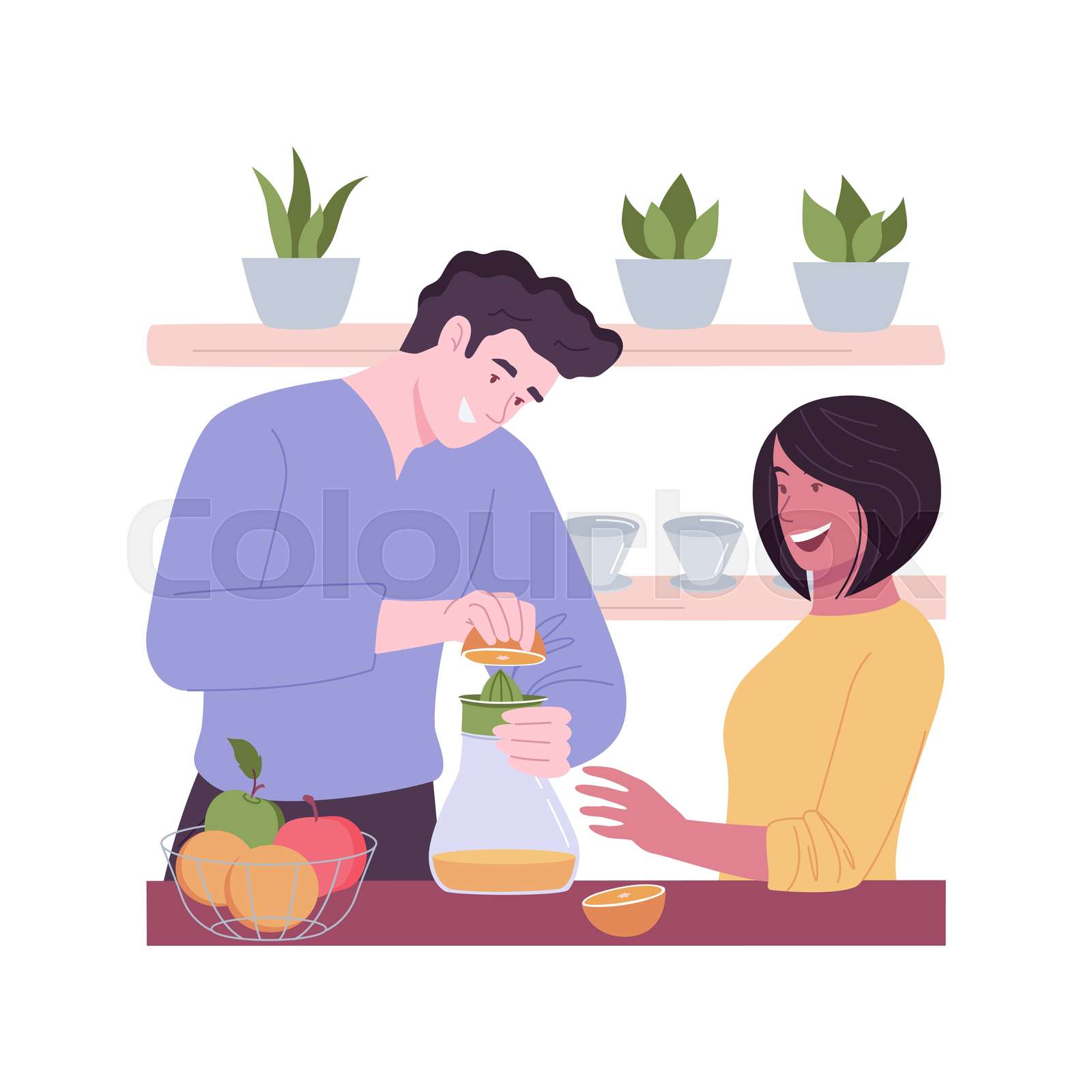 Squeezing juice isolated cartoon vector illustrations. | Stock vector ...