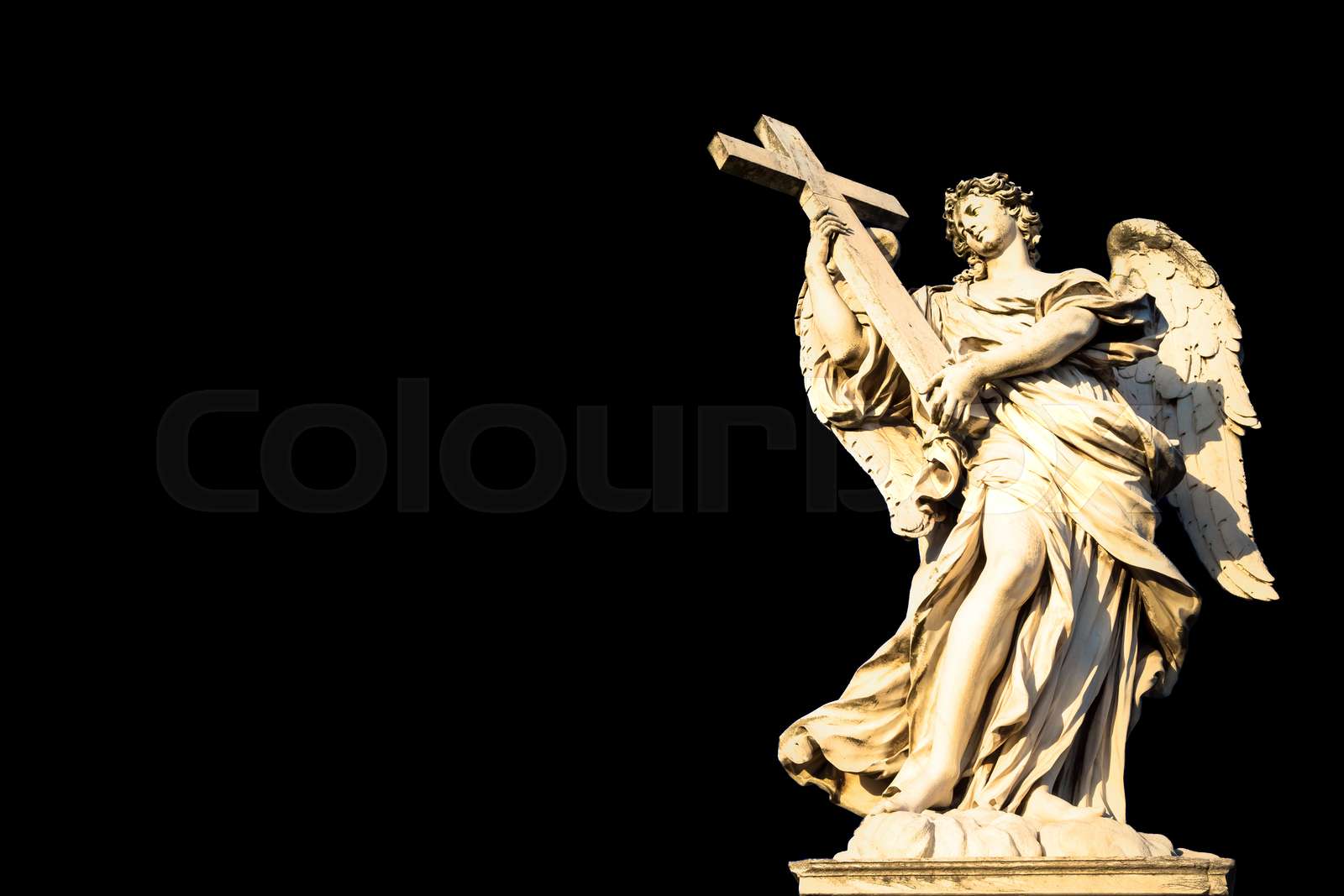 Catholic angel with cross | Stock image | Colourbox