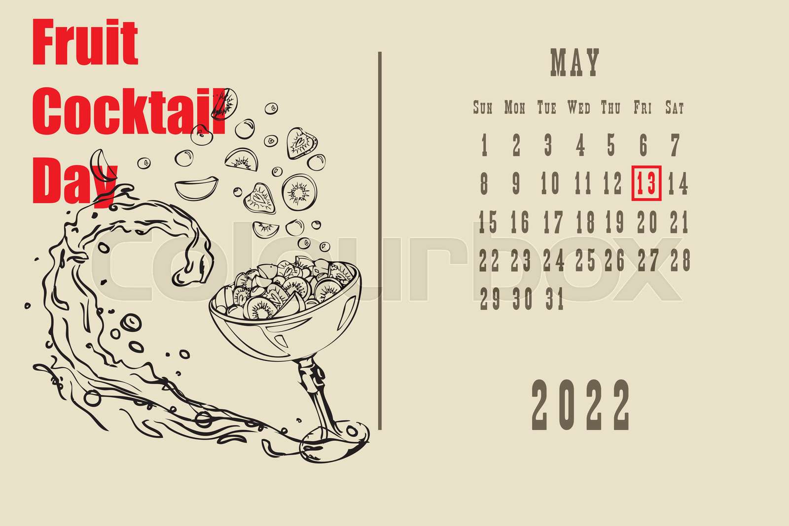 Fruit Cocktail Day | Stock vector | Colourbox