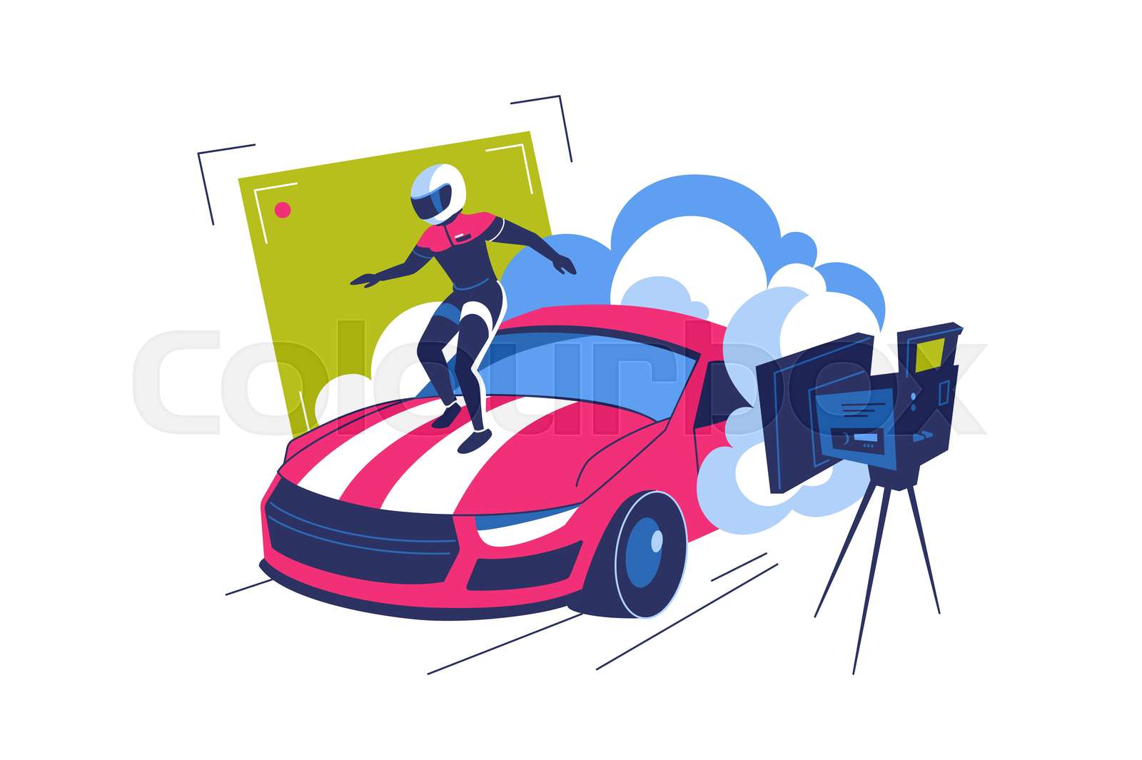 stuntman, professionel, illustration | Stock vektor | Colourbox