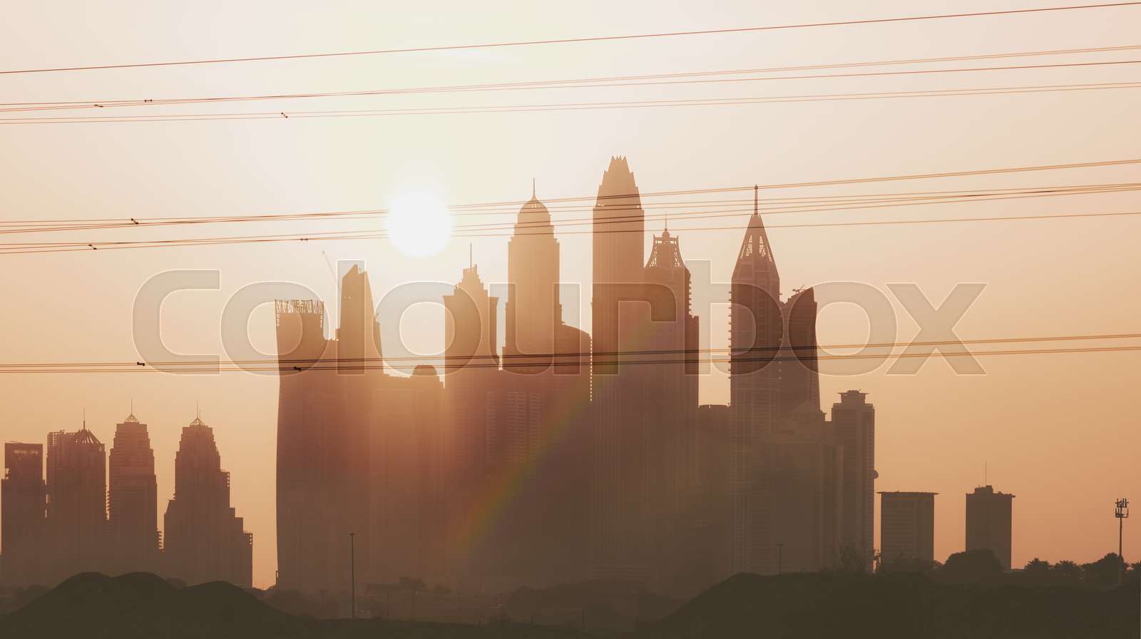 Beautiful City View on Sunset | Stock image | Colourbox