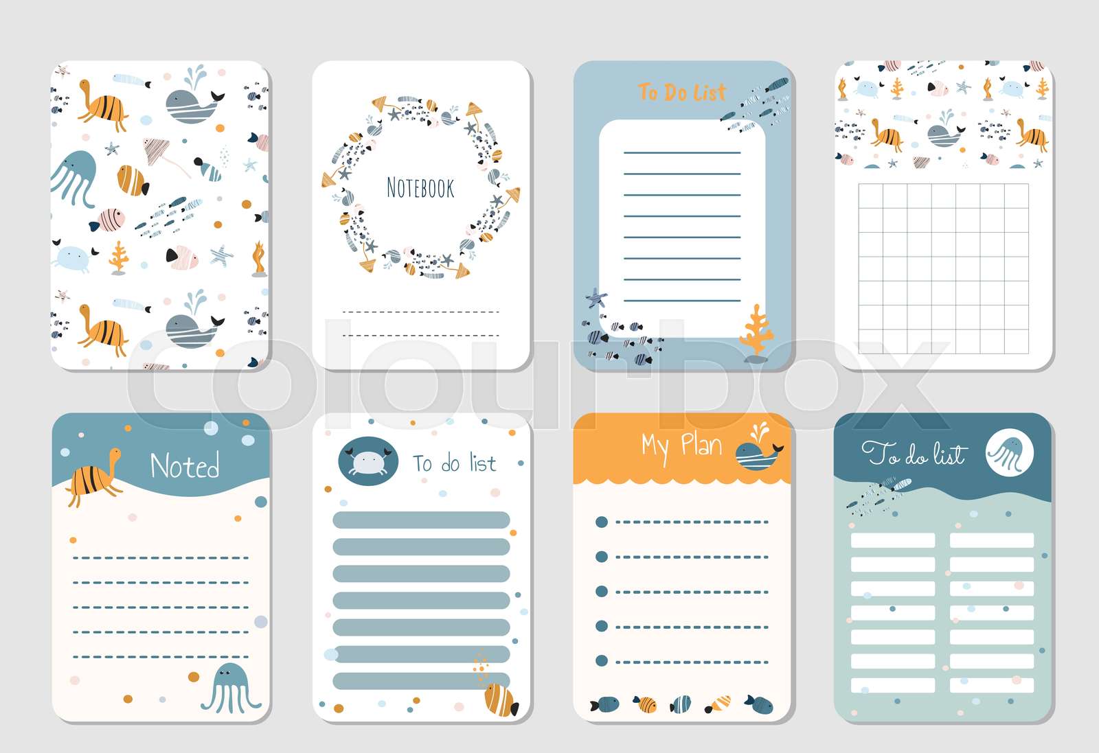 Notebook Cover And Pages Stock Vector Colourbox