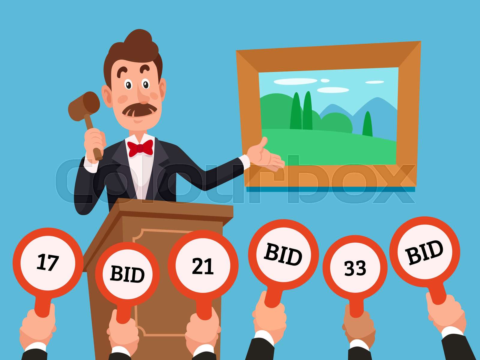 Free Clipart Auction Business Auctioneer
