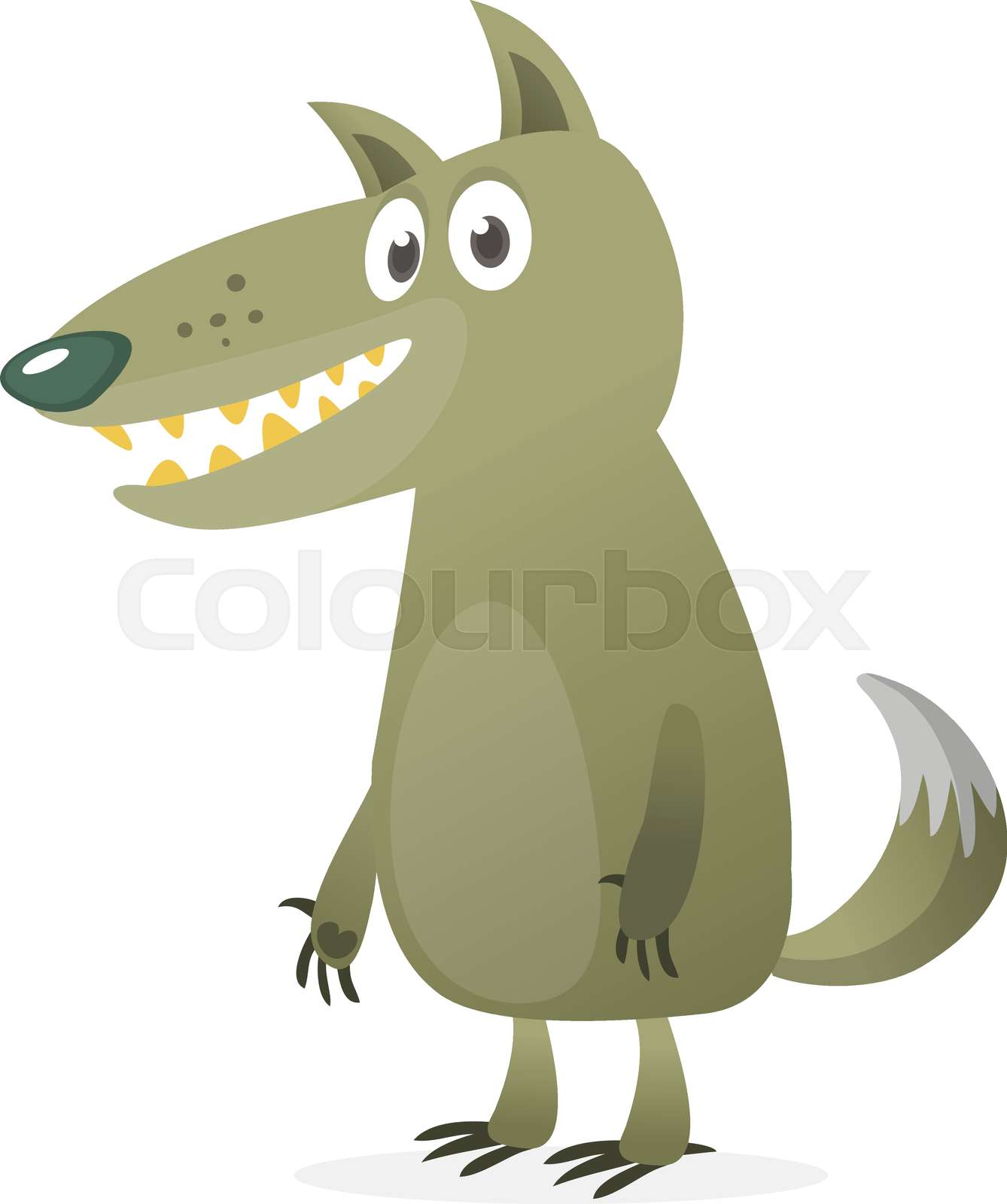 Cute cartoon wolf character. Wild forest animal collection. Vector wolf ...