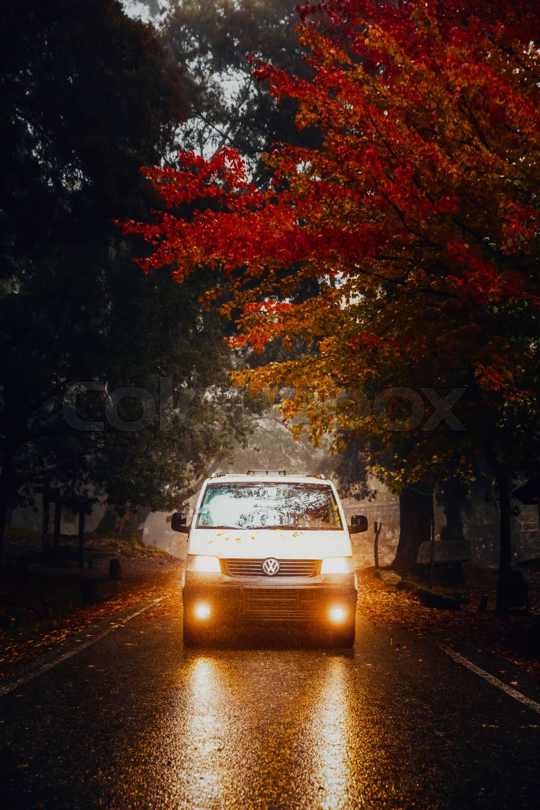 Van on a beautiful road | Stock image | Colourbox