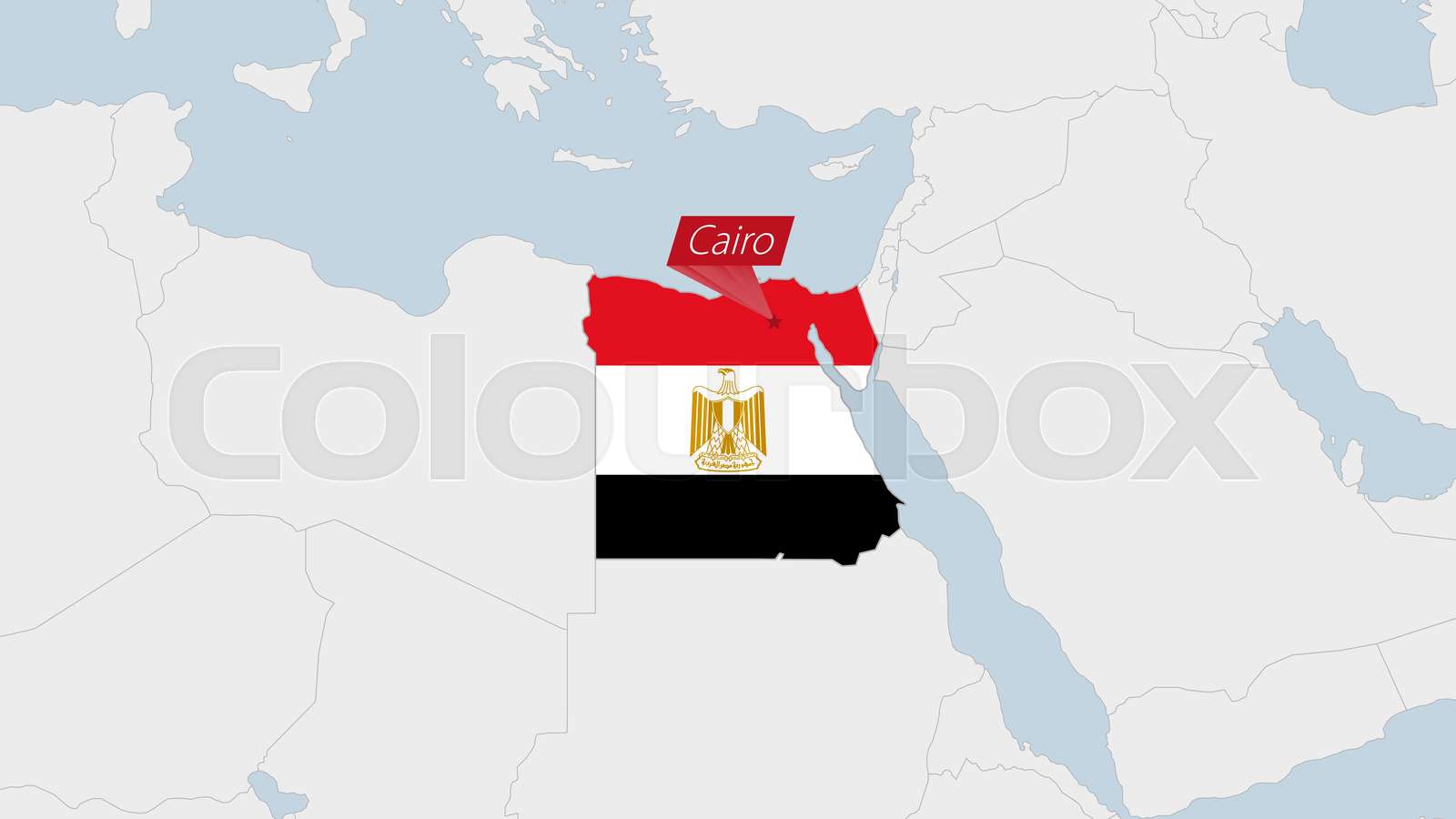 Egypt Flag Map