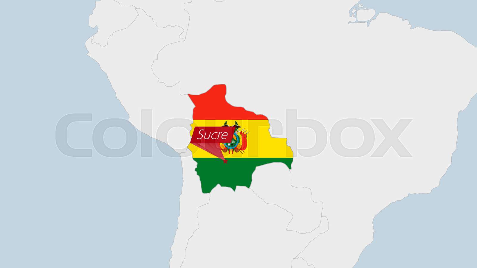 Bolivia Flag Map