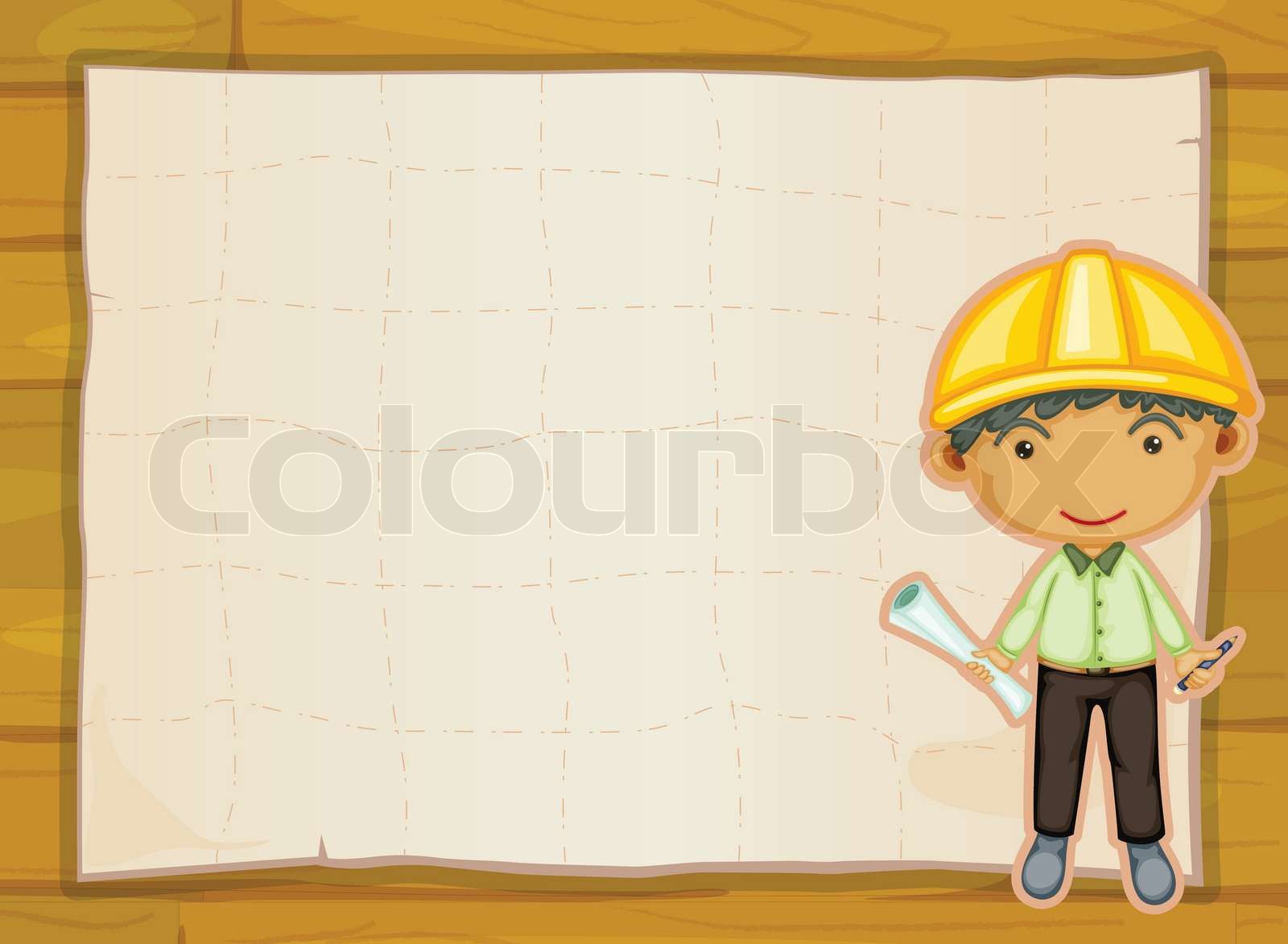 an engineer boy | Stock vector | Colourbox