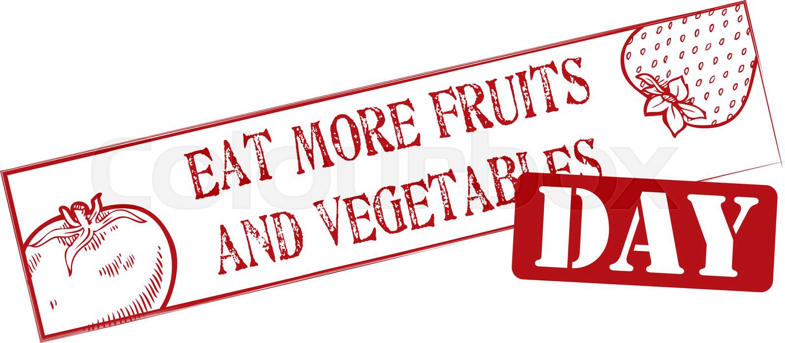 Eat More Fruits and Vegetables Day | Stock vector | Colourbox
