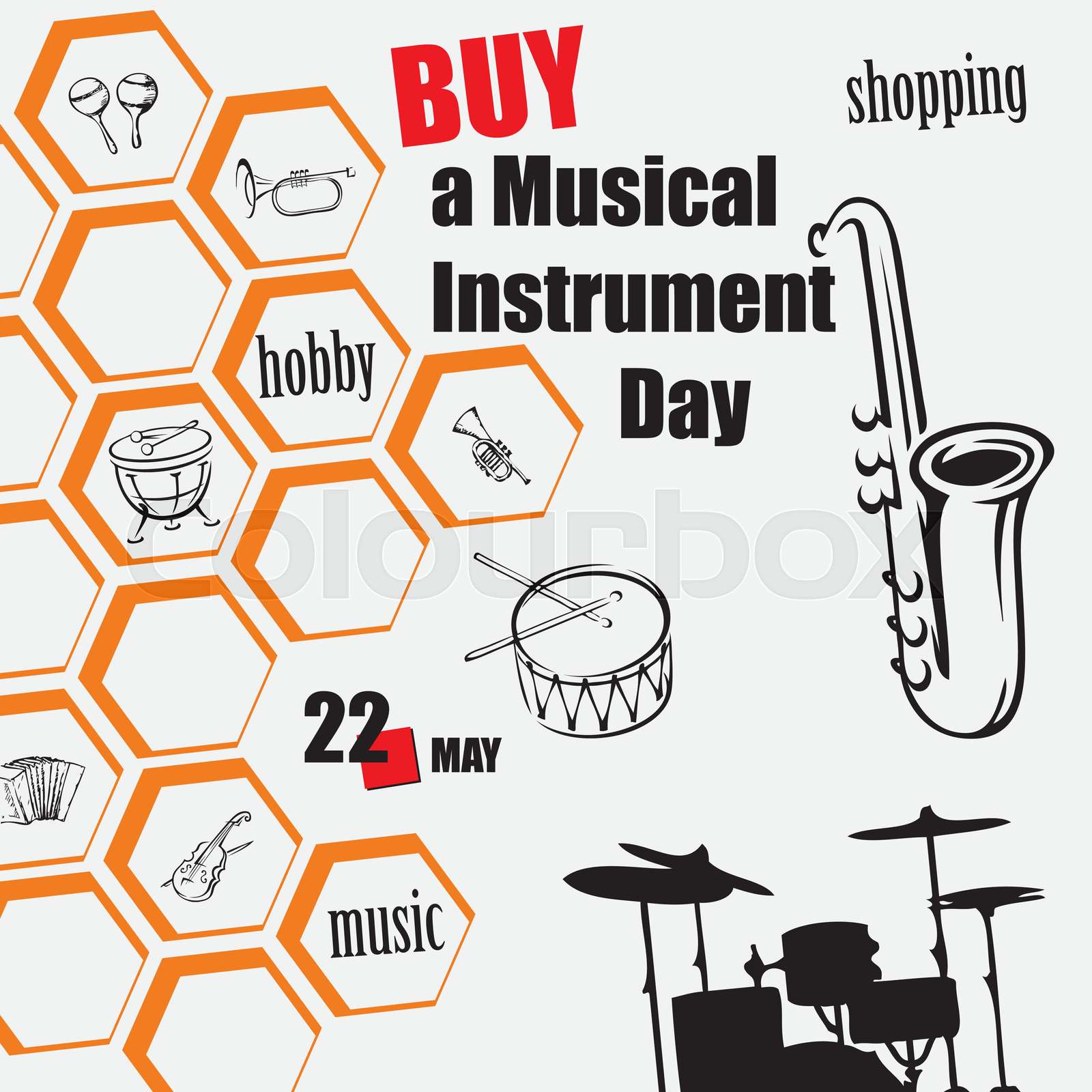 Buy Musical Instrument Day | Stock vector | Colourbox