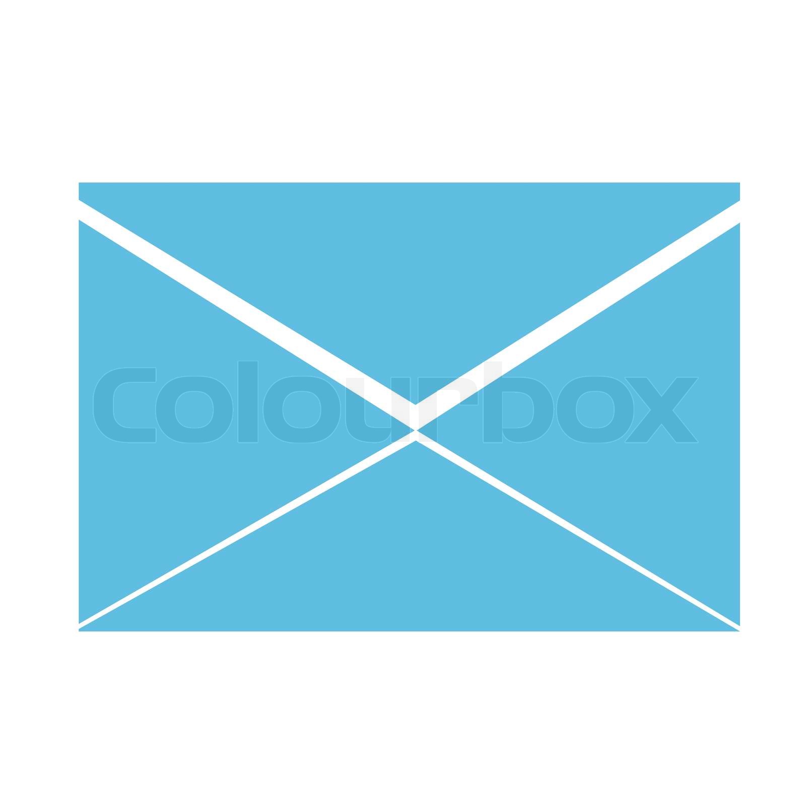 Kuvert ikon i blå | Stock vektor | Colourbox