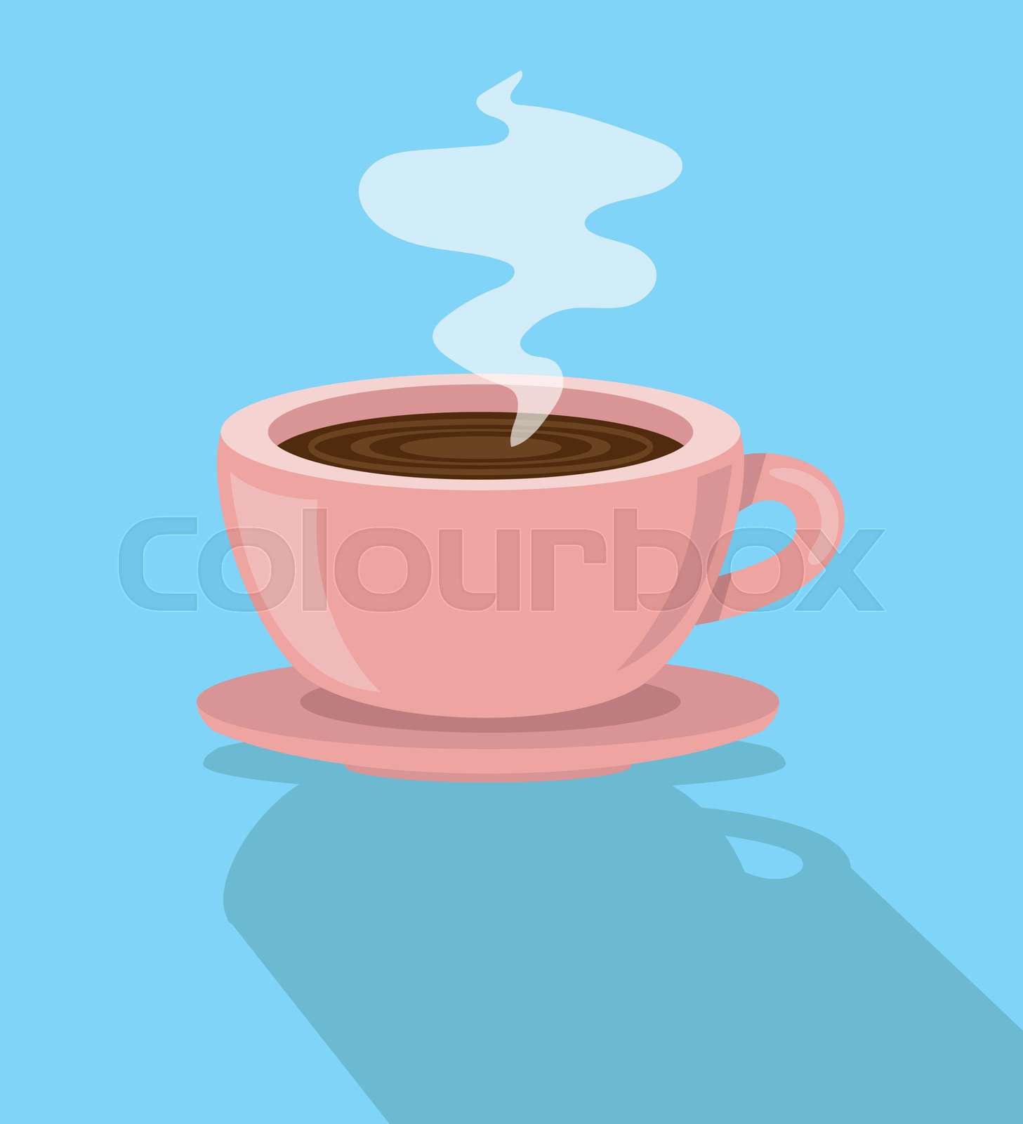 fresh hot coffee cup vector | Stock vector | Colourbox