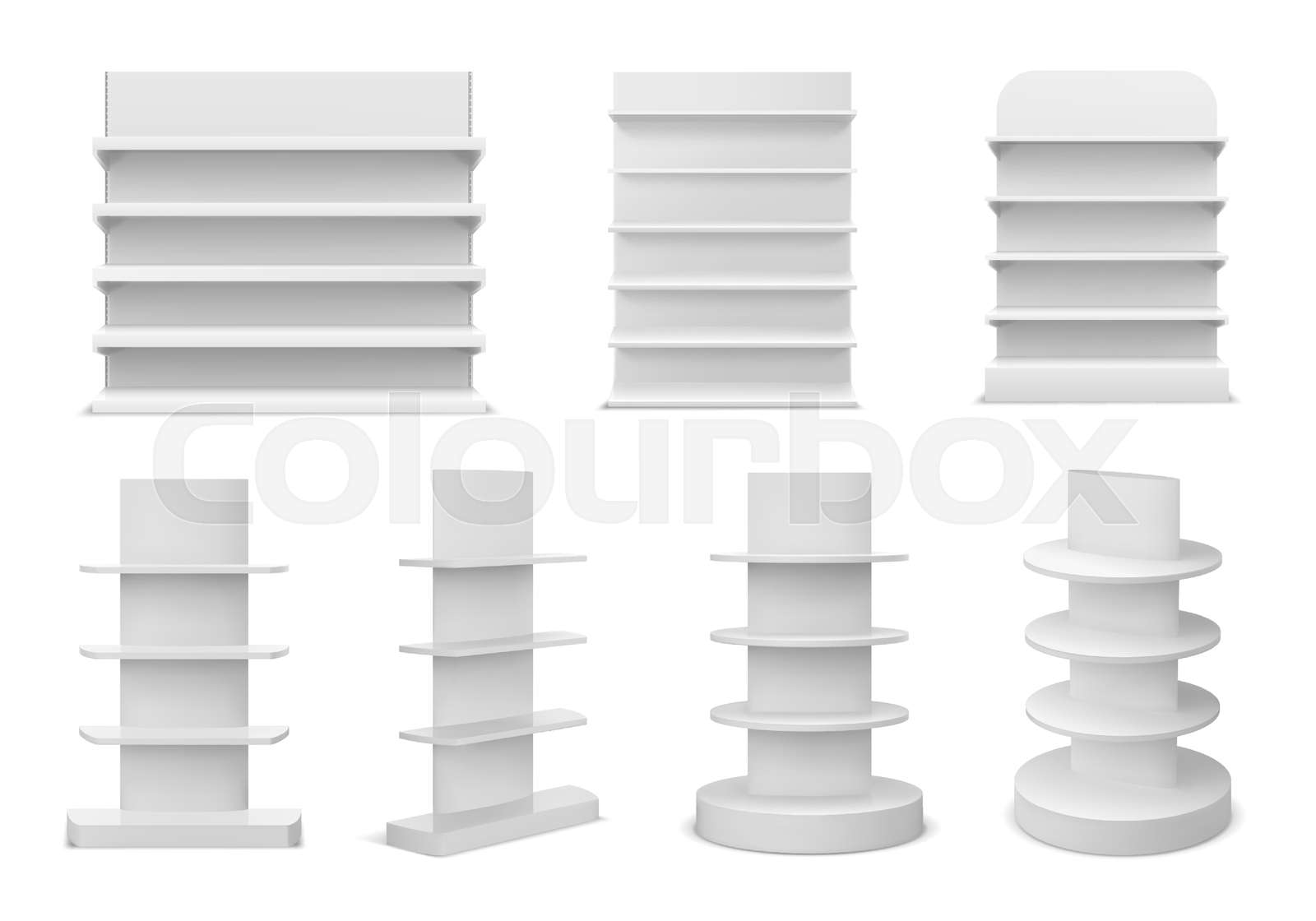 Supermarket Shelves Vector