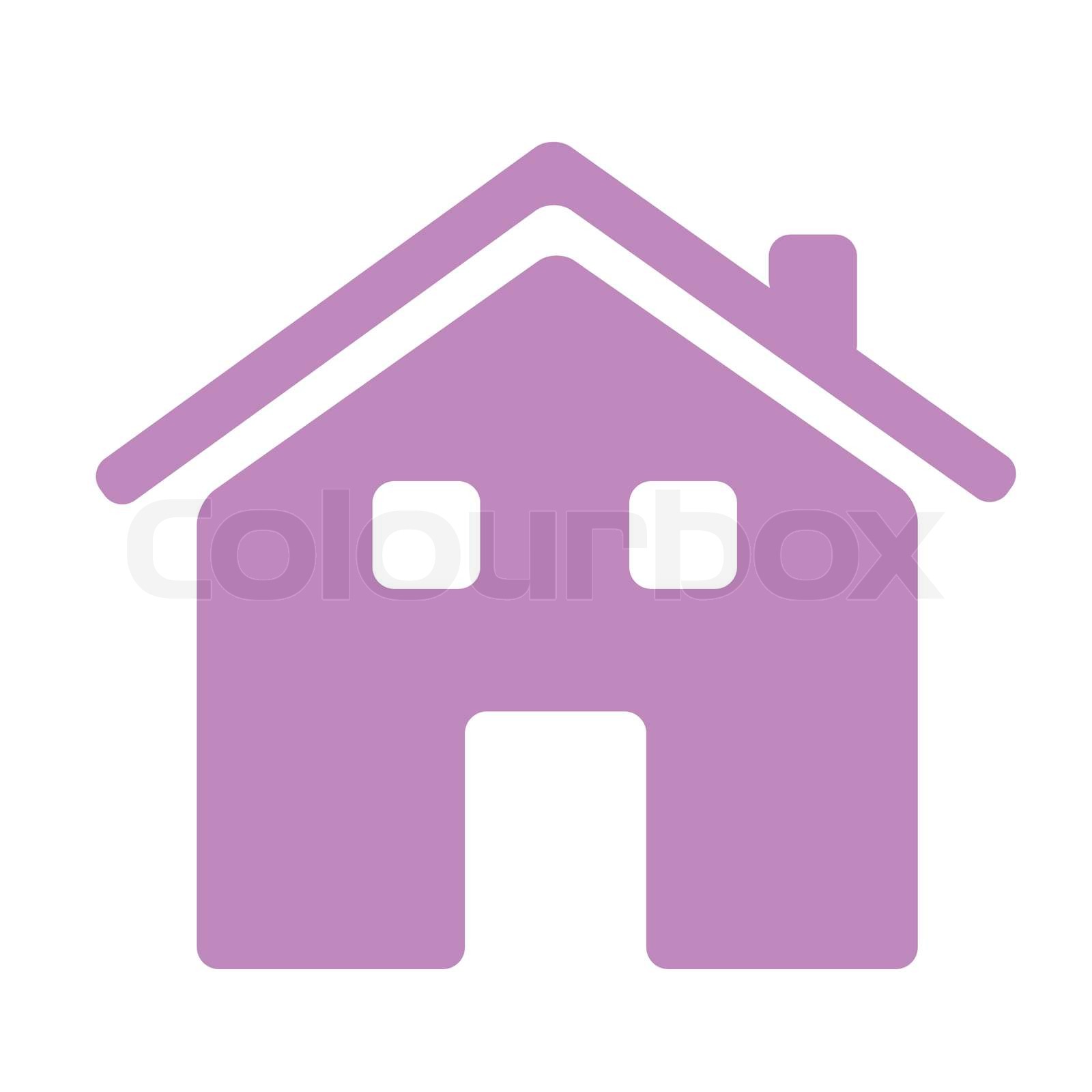 Purple house icon illustration | Stock vector | Colourbox