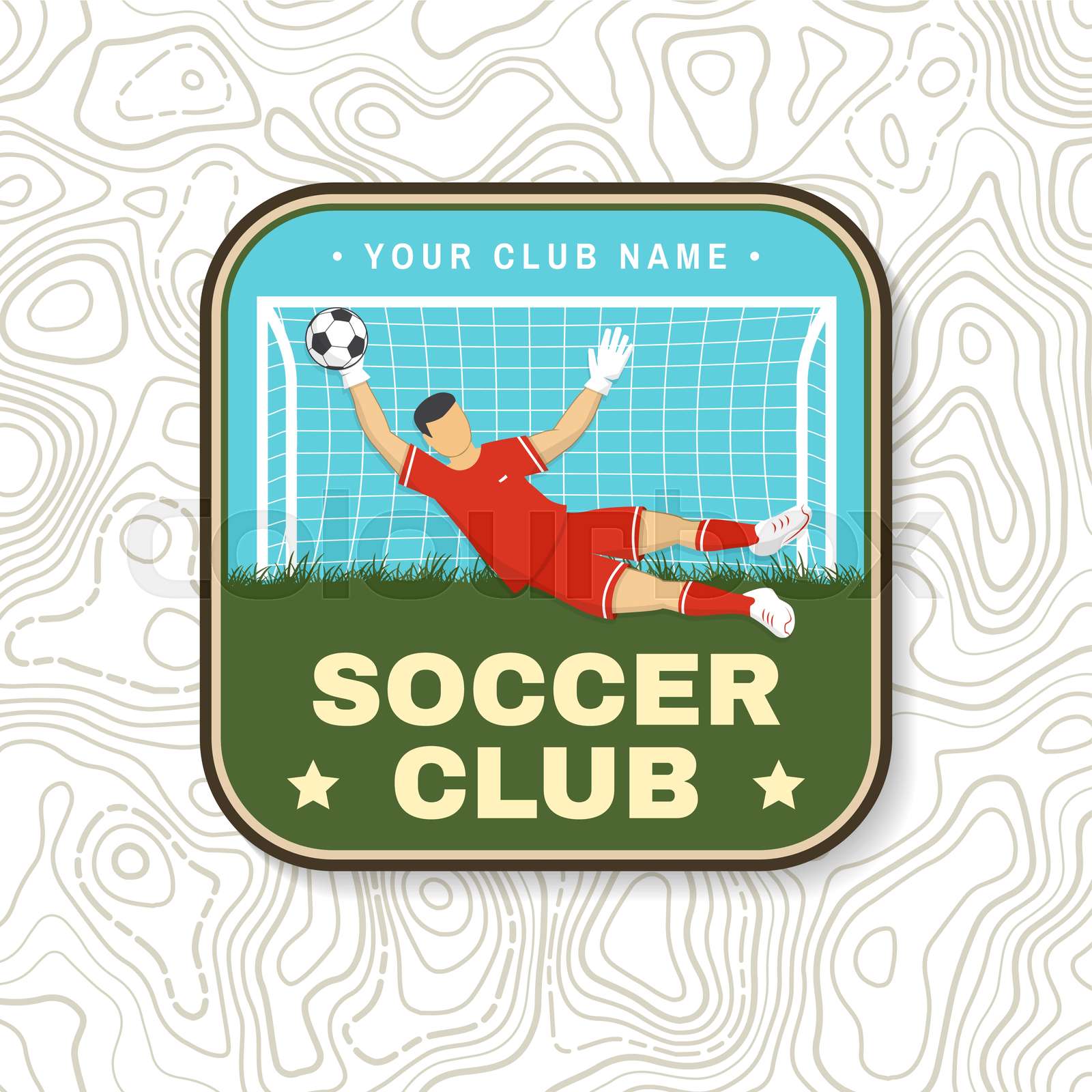 Soccer, football club patch design. Vector illustration. For football ...
