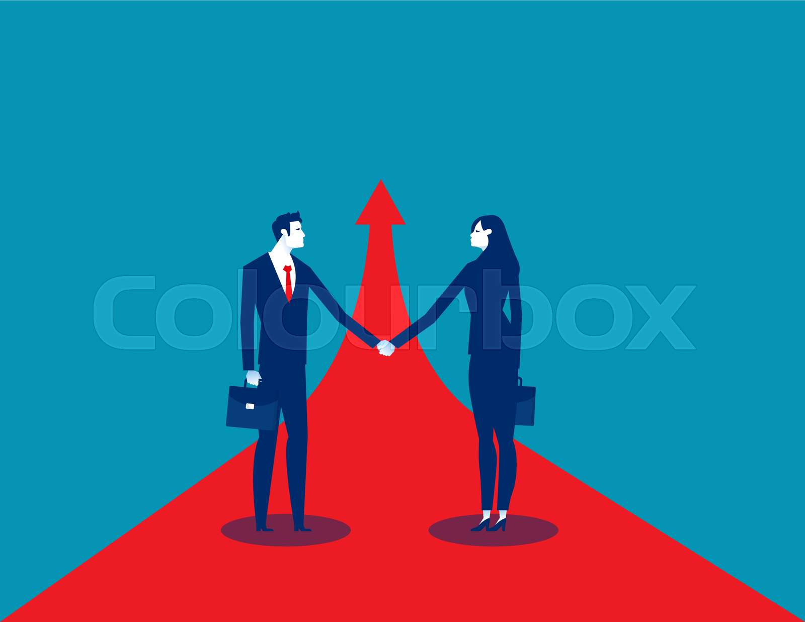 Growth and trend for marketing. Business teamwork vector illustration ...
