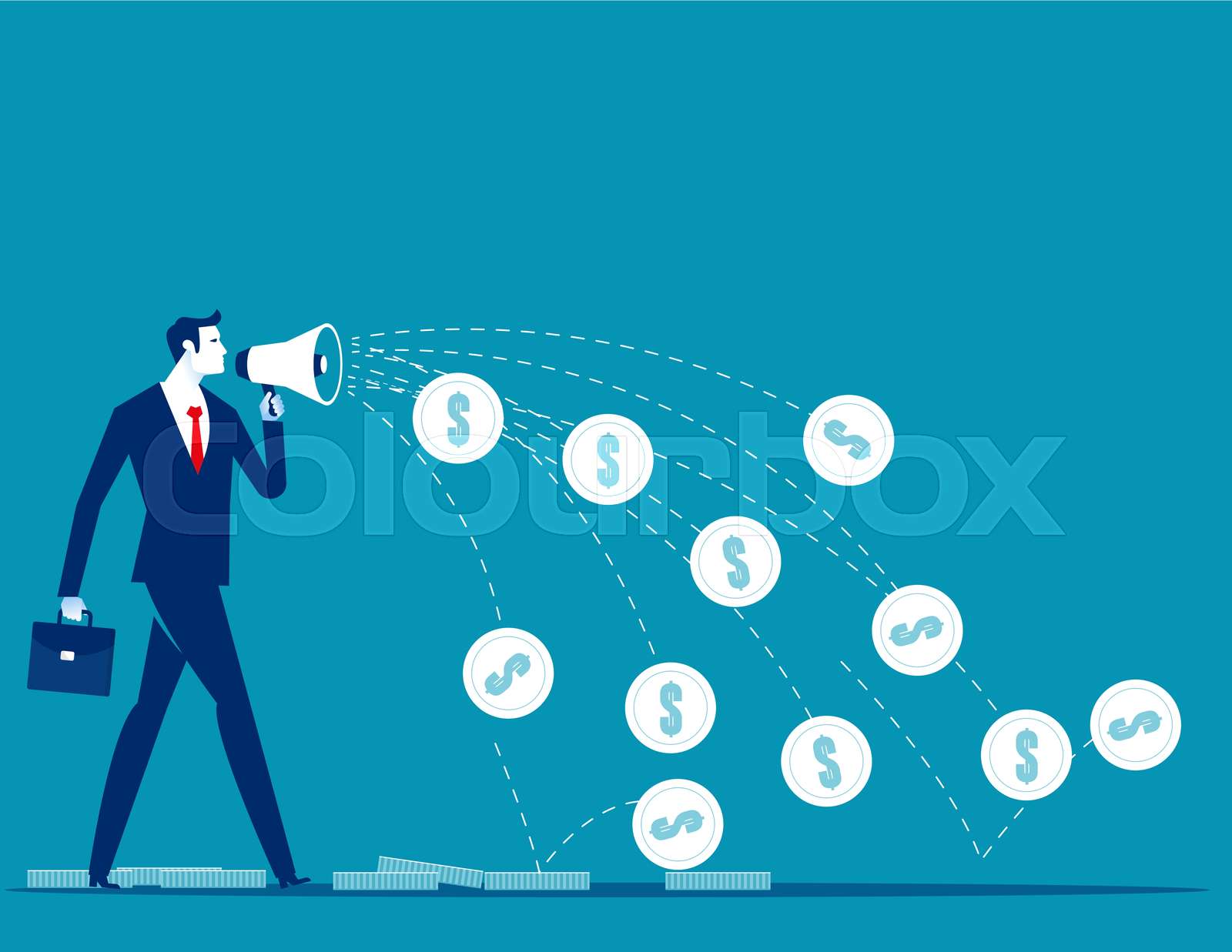 Businessman spitting money. Business financial vector illustration ...